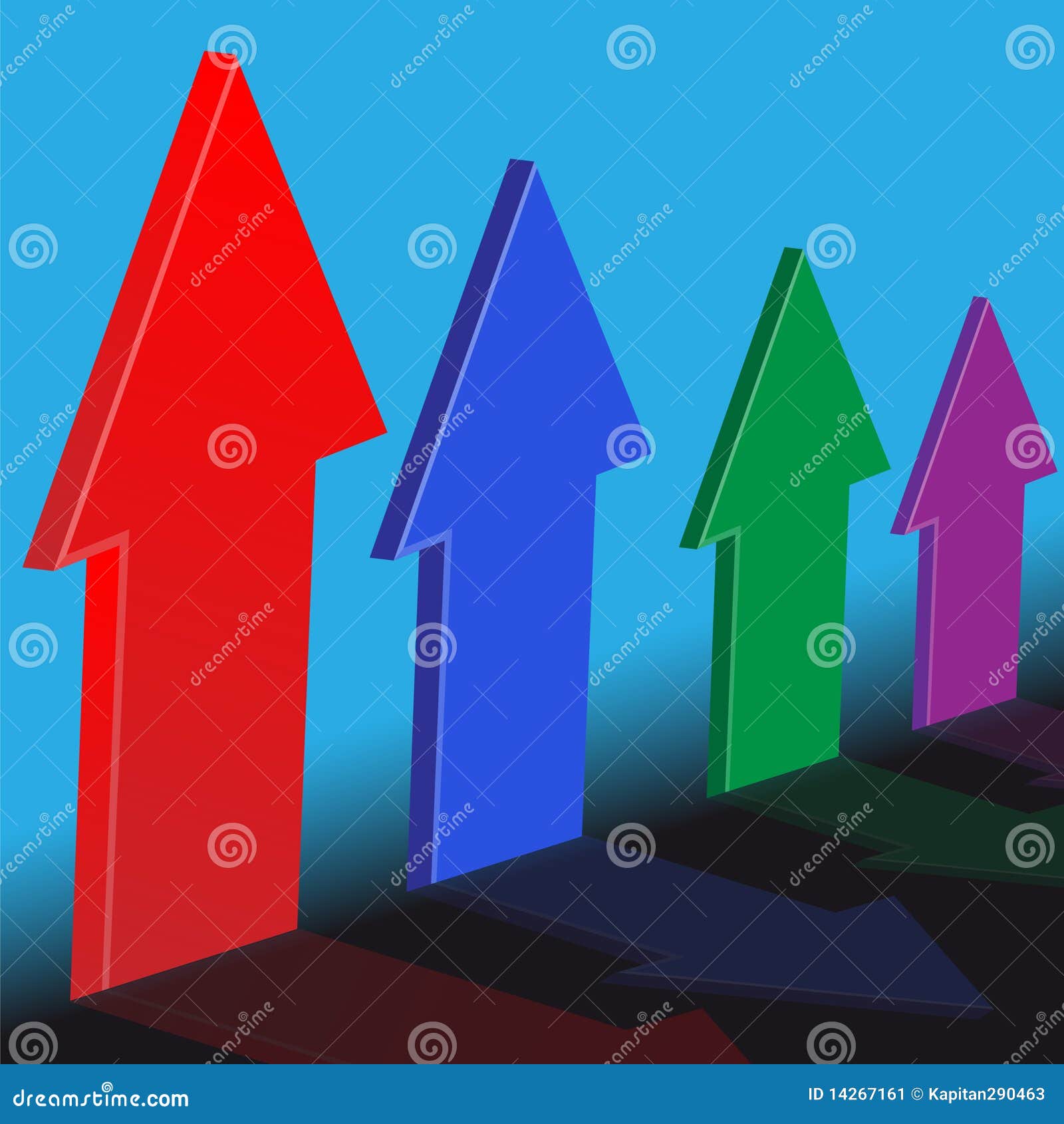 Four arrows stock vector. Illustration of collection - 14267161