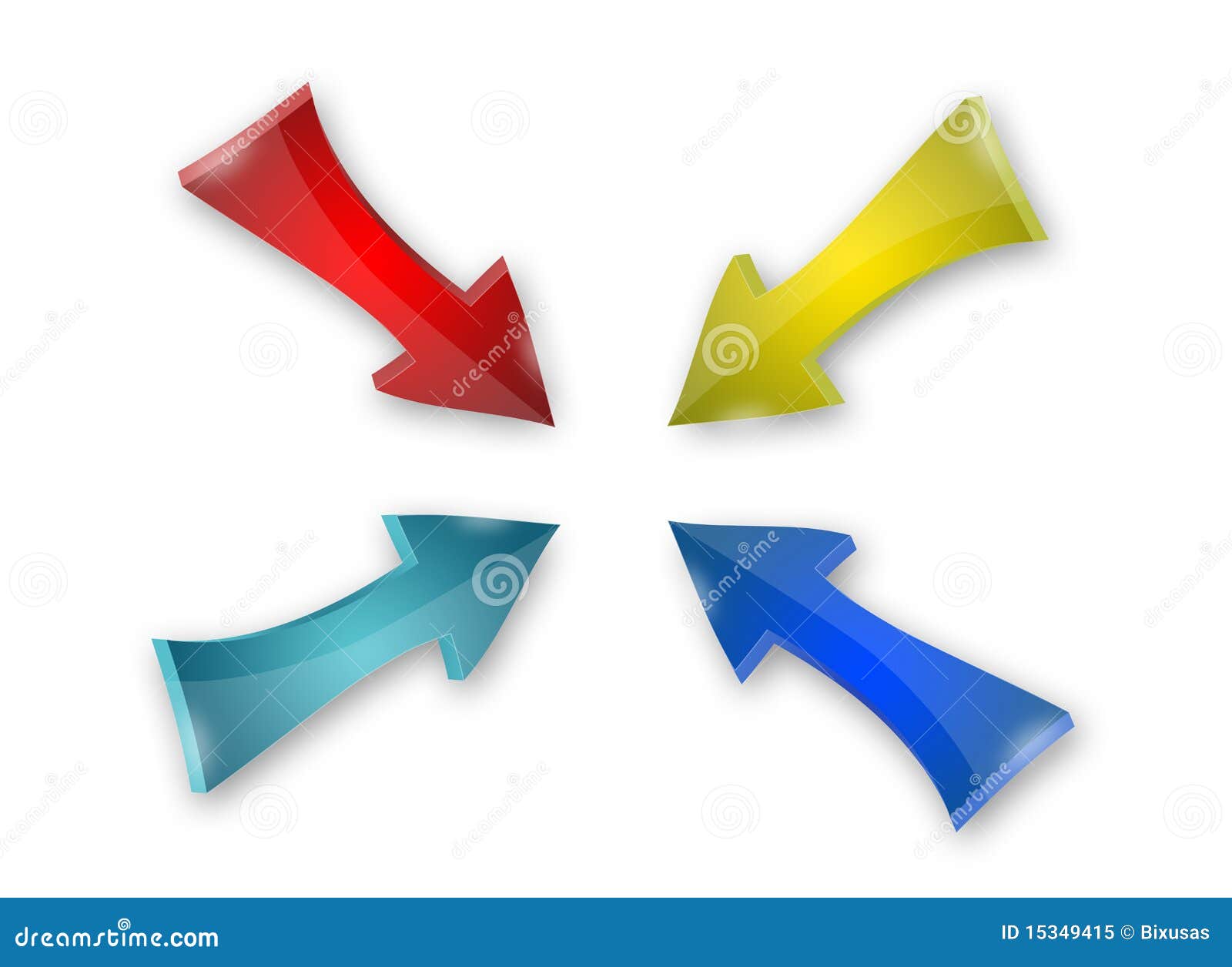 Four arrows stock illustration. Illustration of design - 15349415