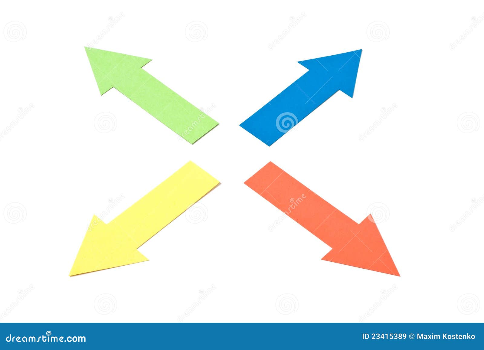 Four arrows stock image. Image of growth, arrow, diagram - 23415389