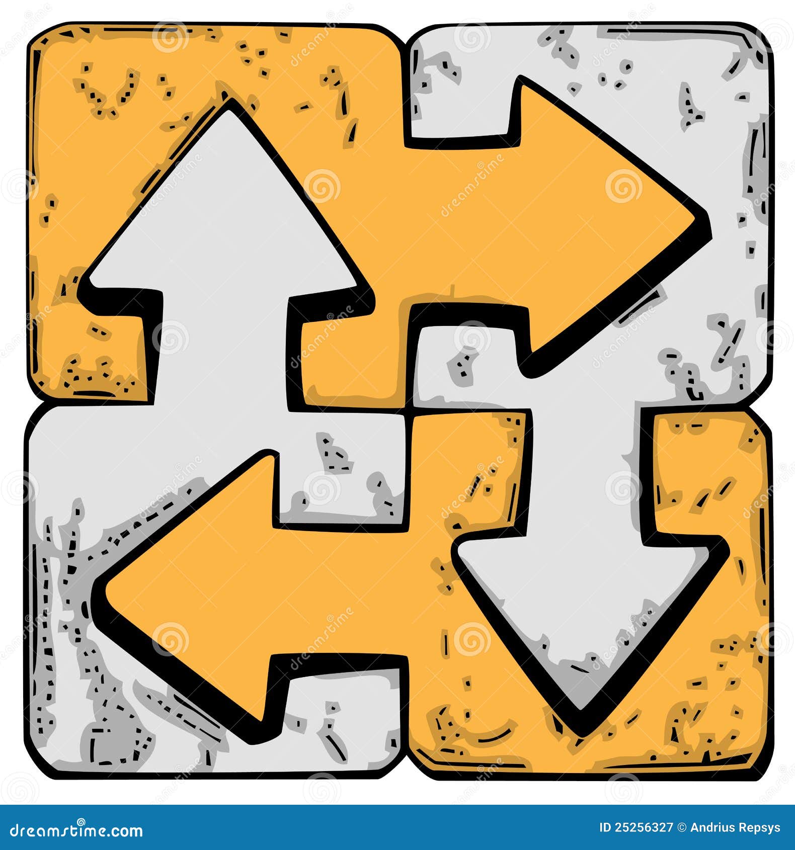 Four Arrows Pointing Outwards. Vector Illustration Decorative Design ...