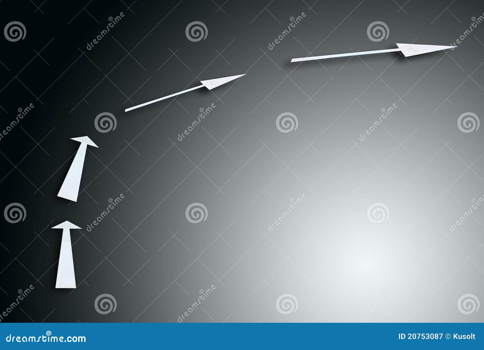 Four Arrows On Gray Gradient Stock Illustration - Illustration of ...
