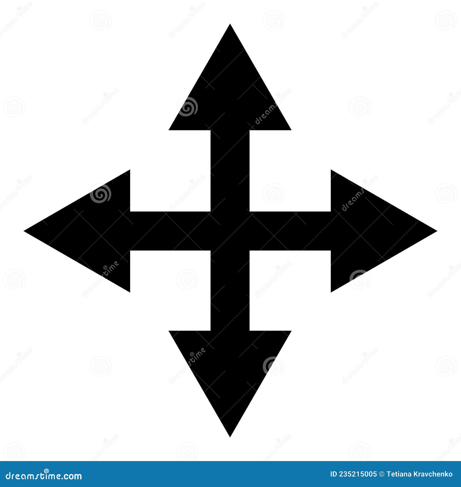 Four Arrows Icon. Simple Flat Design. Navigation Mobile Design ...