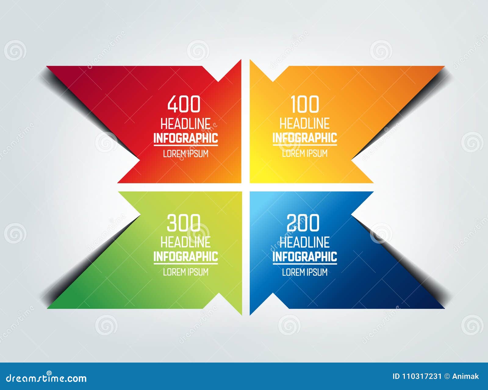 Four Arrows Puzzle Infographic, Chart, Scheme, Diagram Cartoon Vector ... Four Arrows Puzzle Infographic, Chart, Scheme, Diagram Cartoon Vector ...