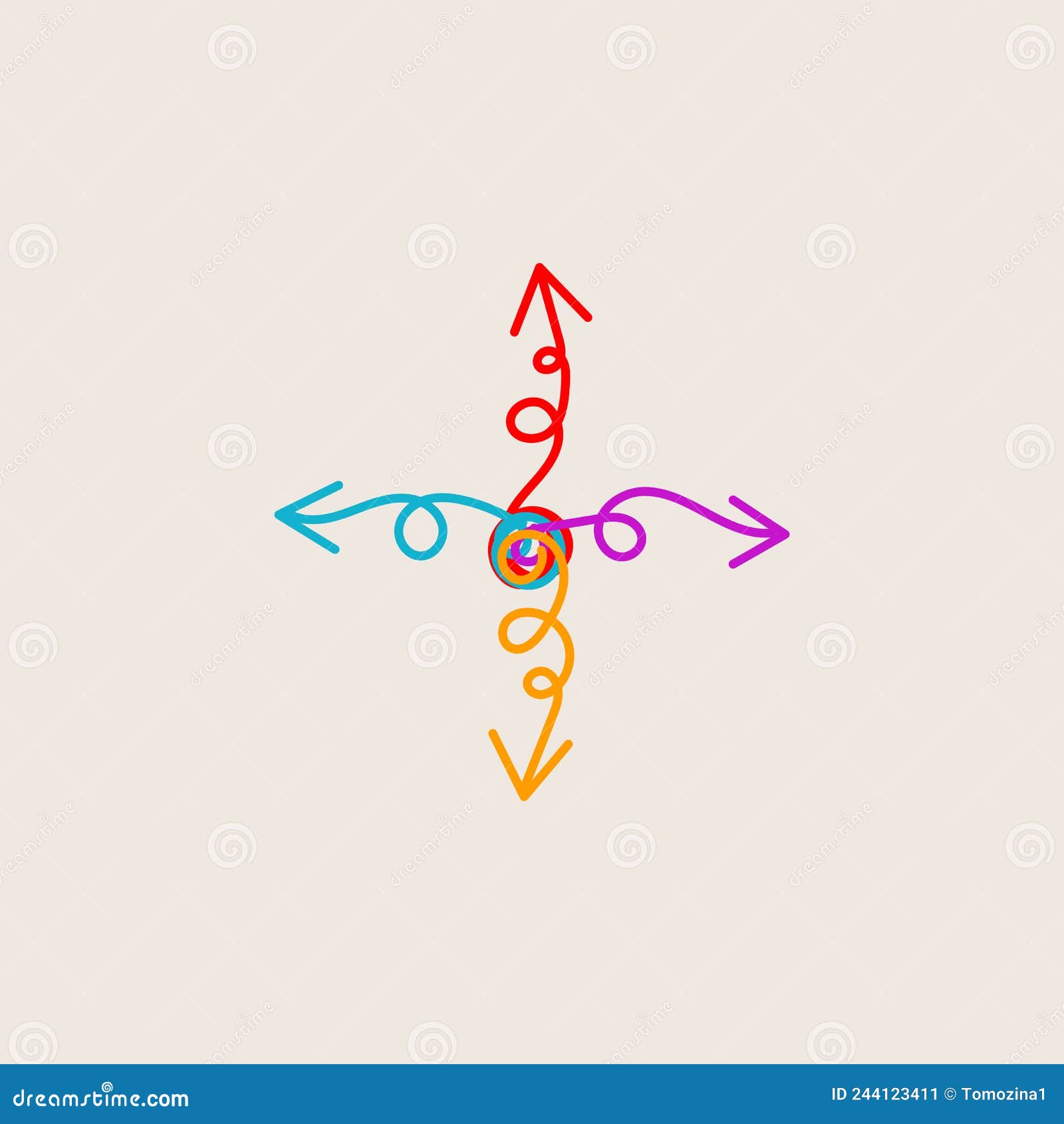 Four Arrows Pointing in Different Directions Stock Vector ...