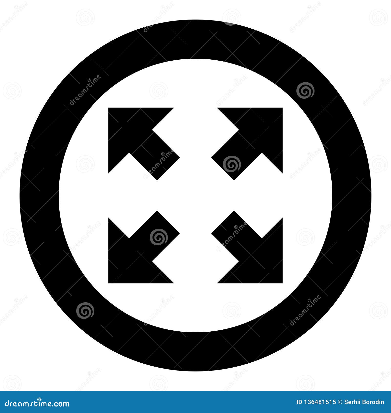 Four Arrows Pointing To Different Directions from the Center Icon Black ... Four Arrows Pointing To Different Directions from the Center Icon Black ...
