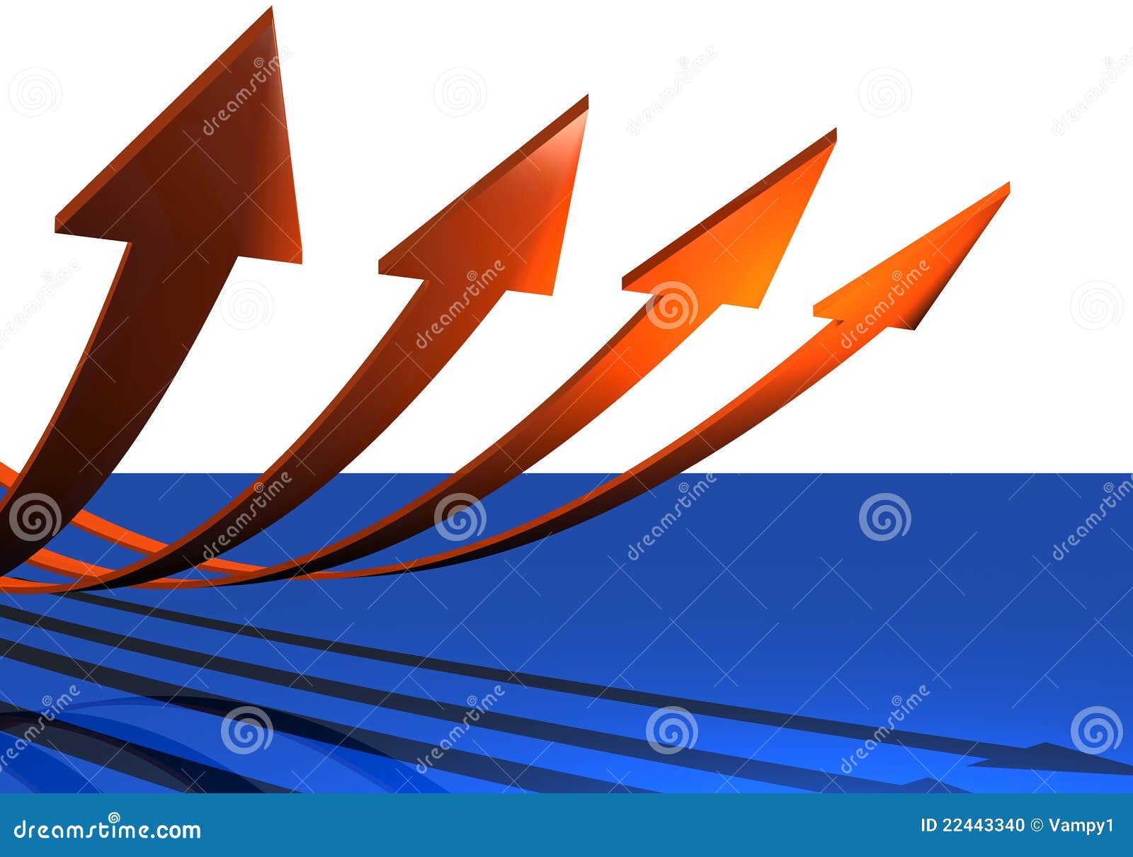 Four arrows soaring stock illustration. Illustration of arrows - 22443340