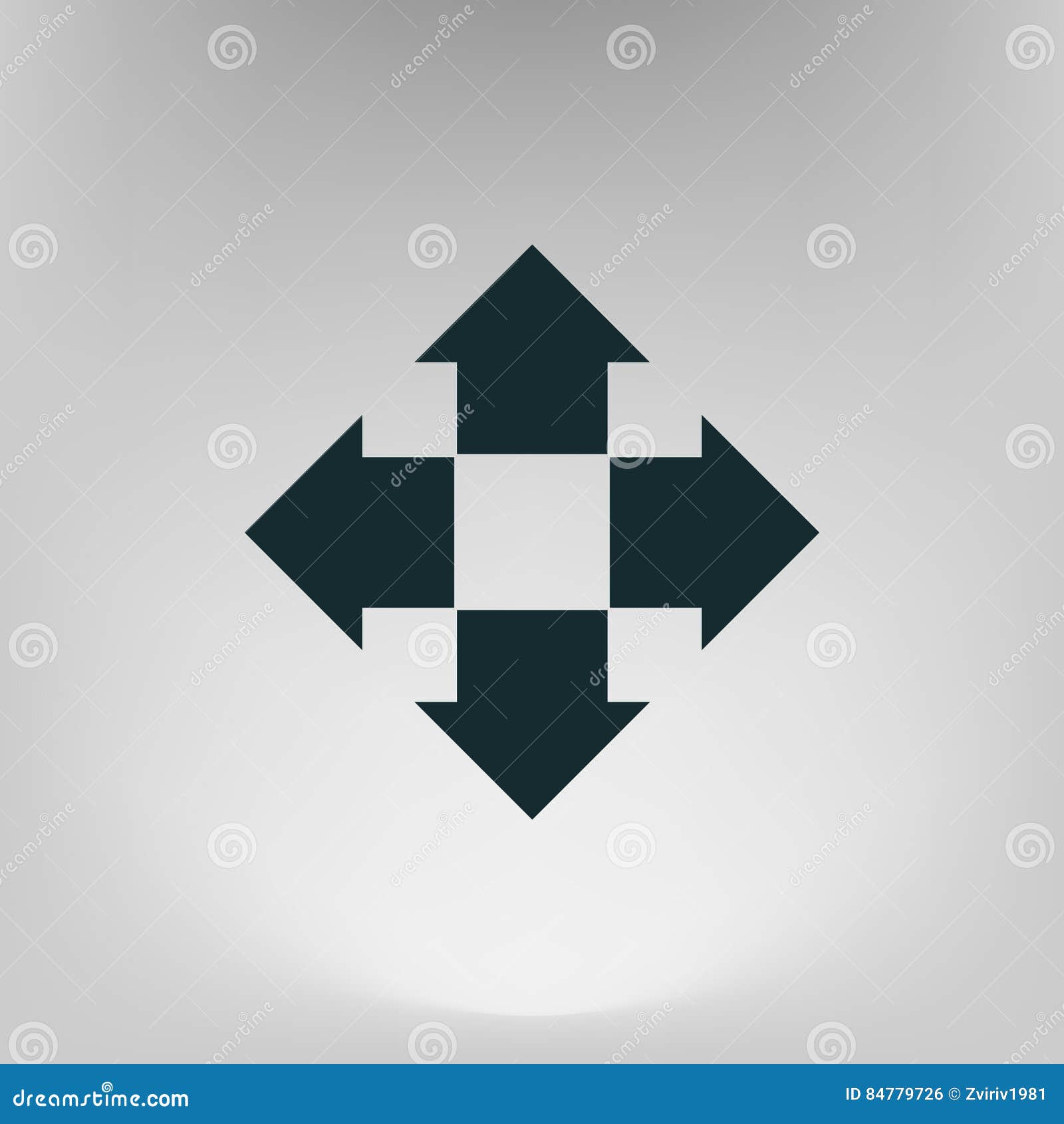 Four Arrows Solid Body Flat Icon Stock Illustration - Illustration of ...