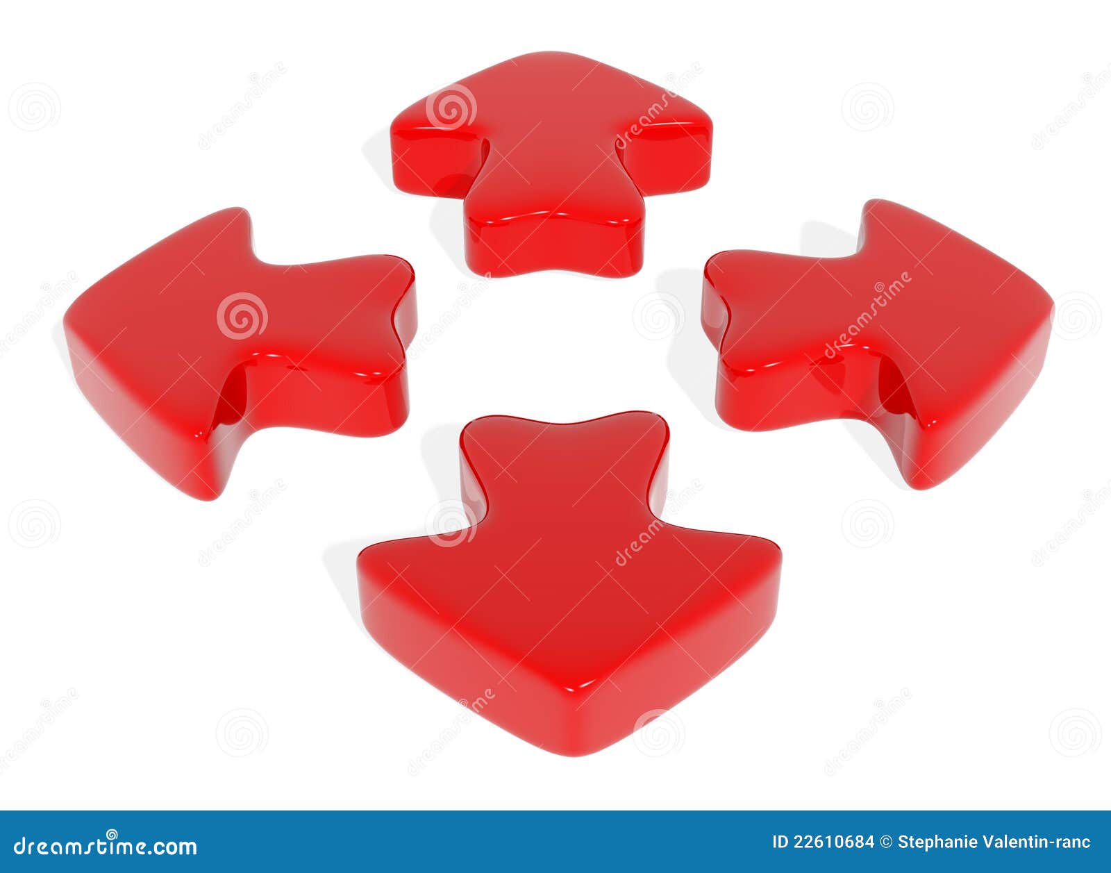 Four Arrows : Up, Down, Left, Right Stock Illustration - Illustration ...