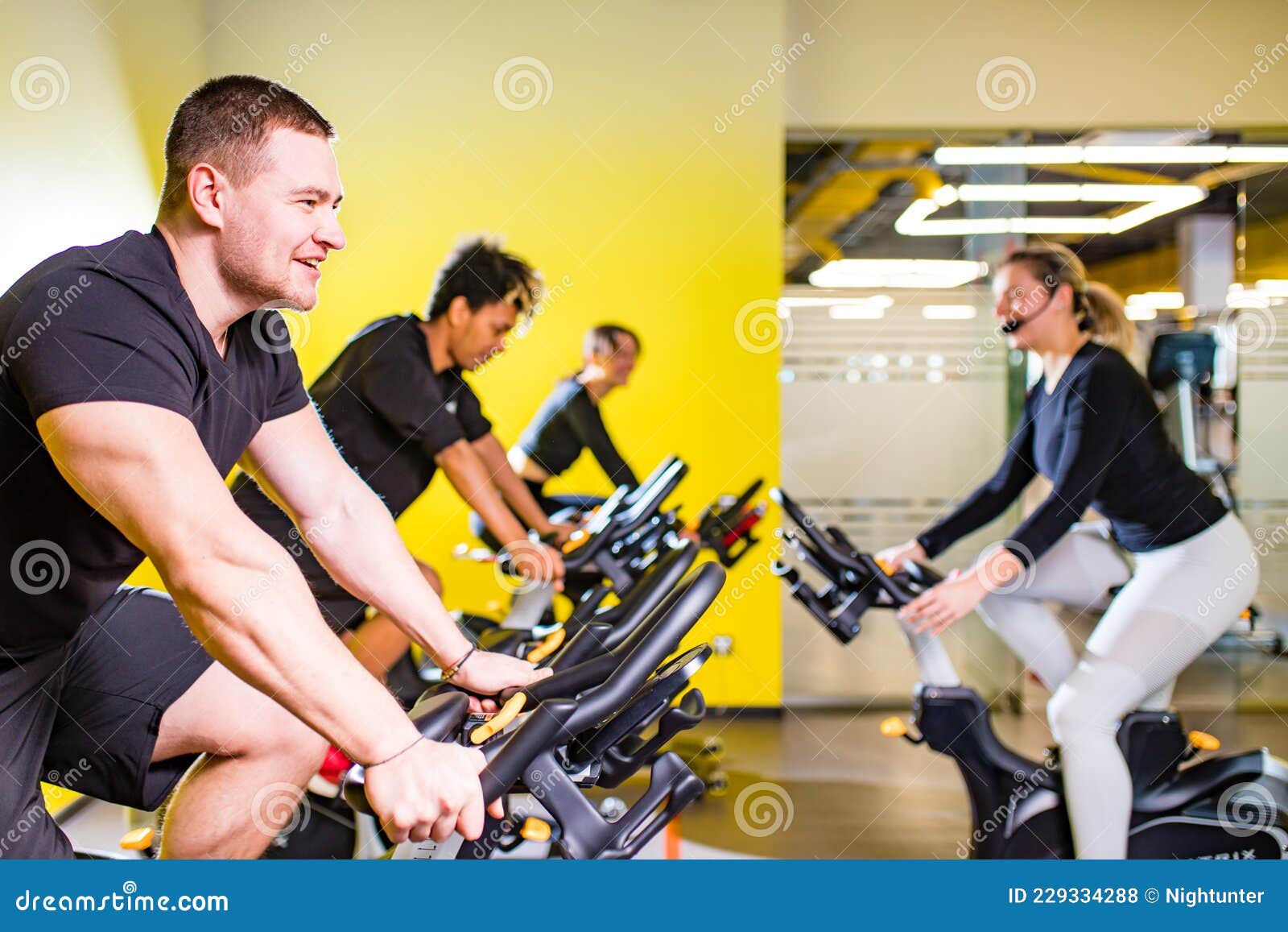 Four Authentic Positive People with Group Program Instructor Age ...