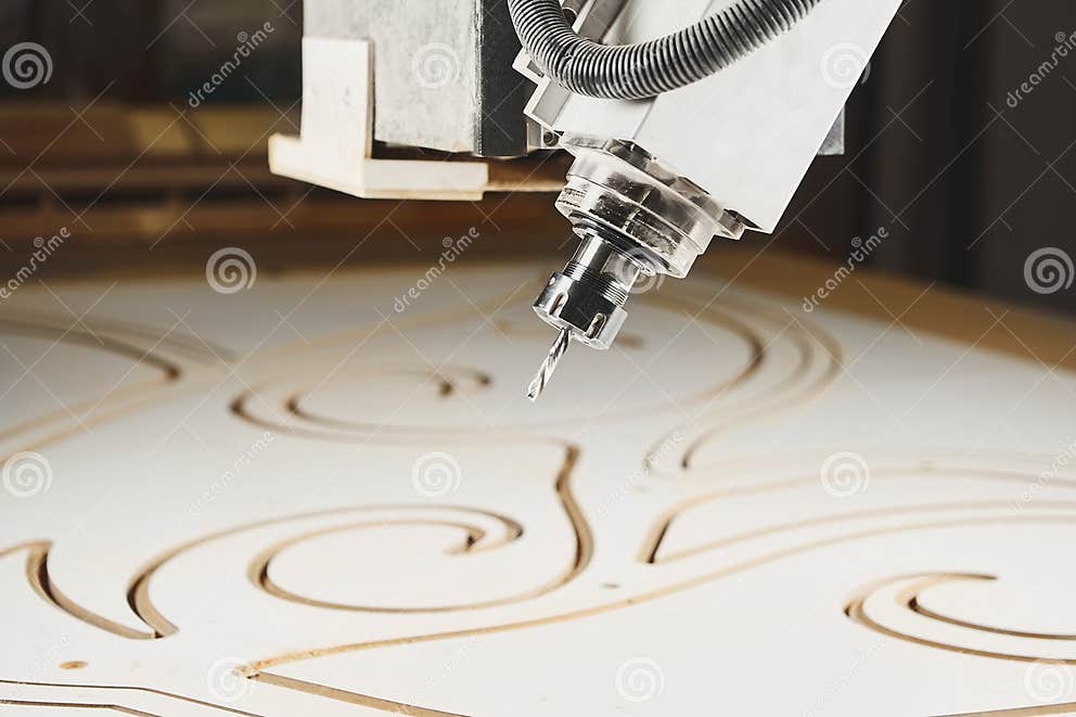 Four-axis Numerically Controlled Woodworking Machine Cuts Out Complex ...