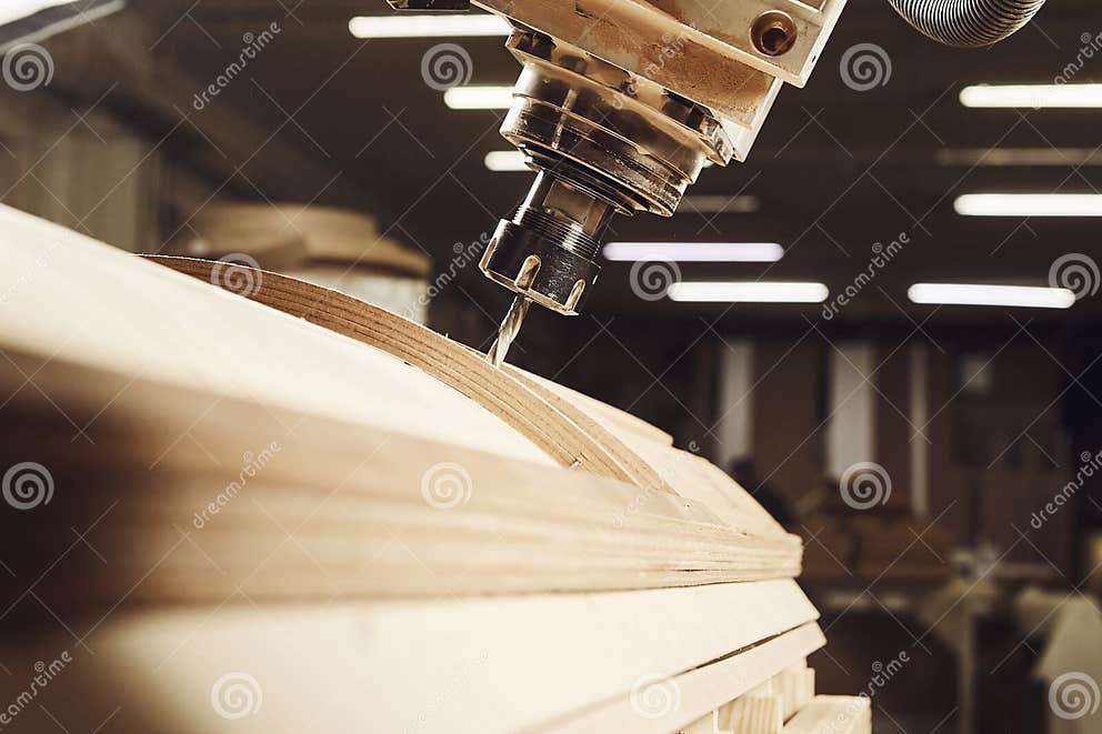 Four-axis Numerically Controlled Woodworking Machine Cuts Out Complex ...