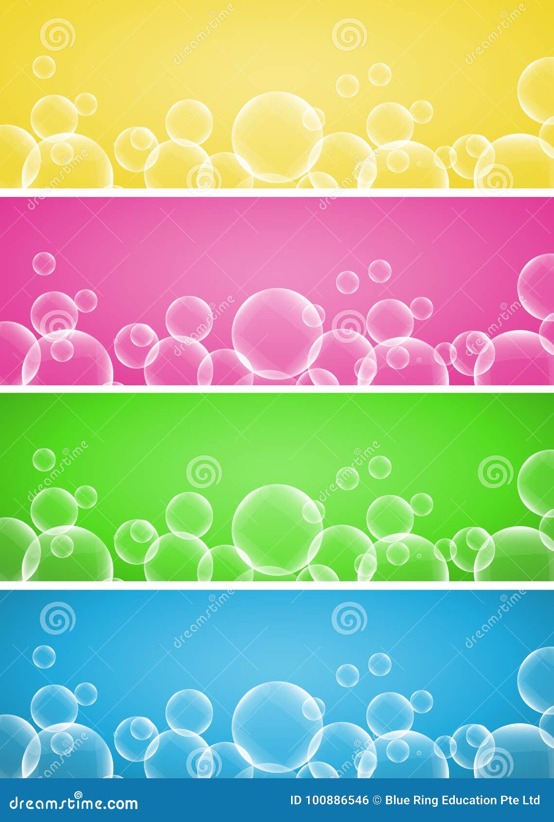 Four Background Design with Bubbles Stock Vector - Illustration of ...