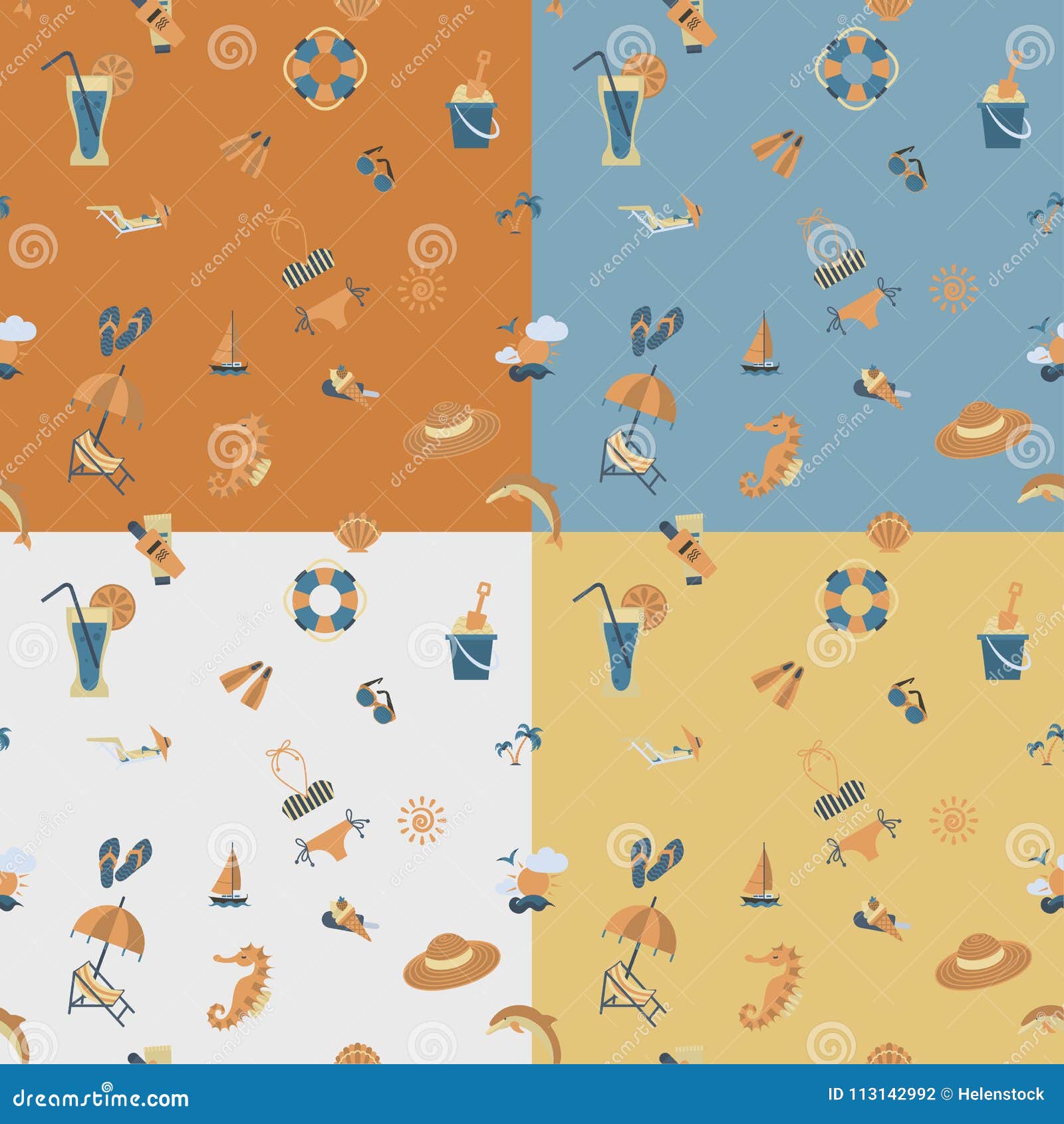 Four Background in Different Colors Stock Vector - Illustration of ...