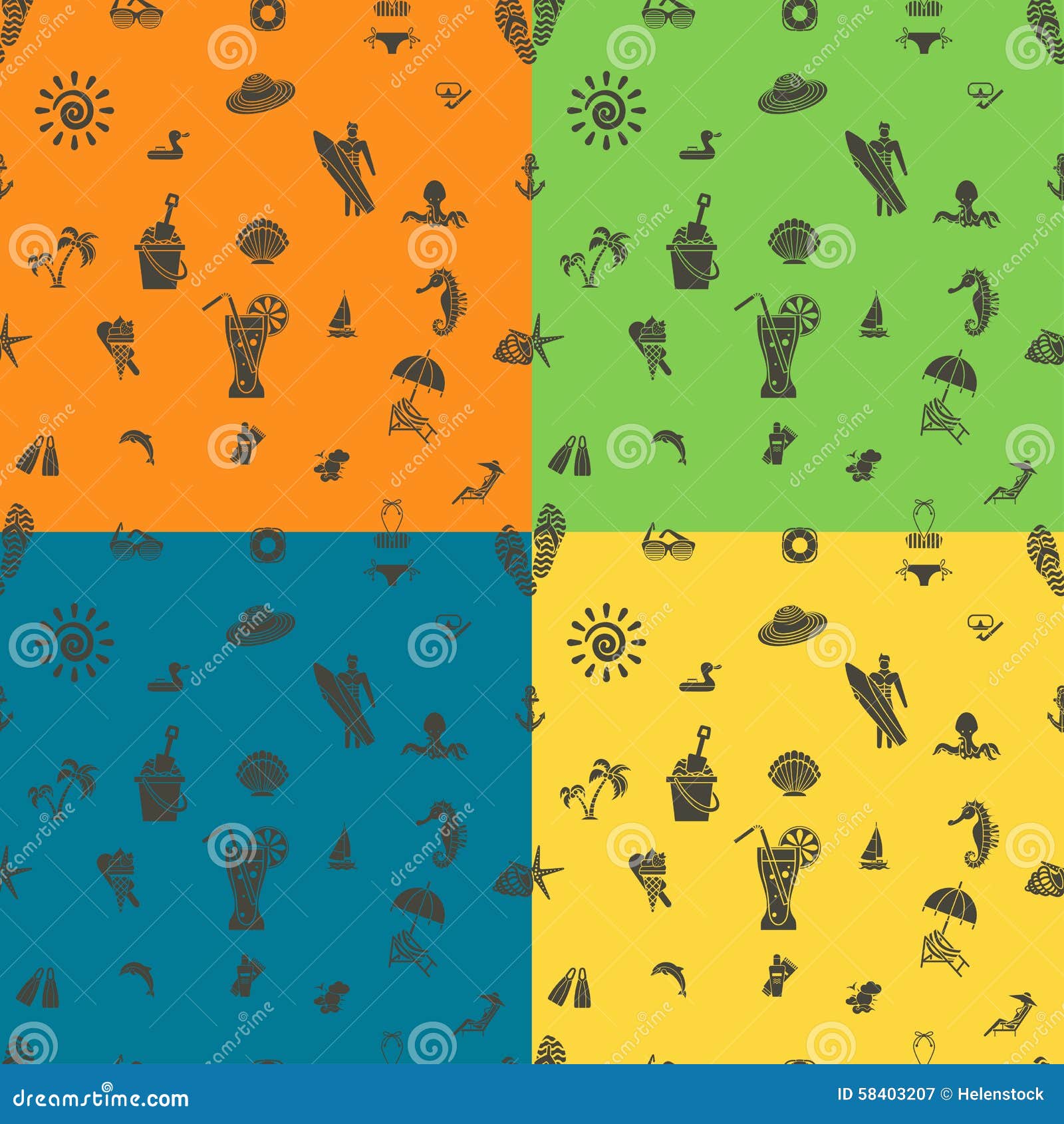 Four Background in Different Colors Stock Vector - Illustration of ...