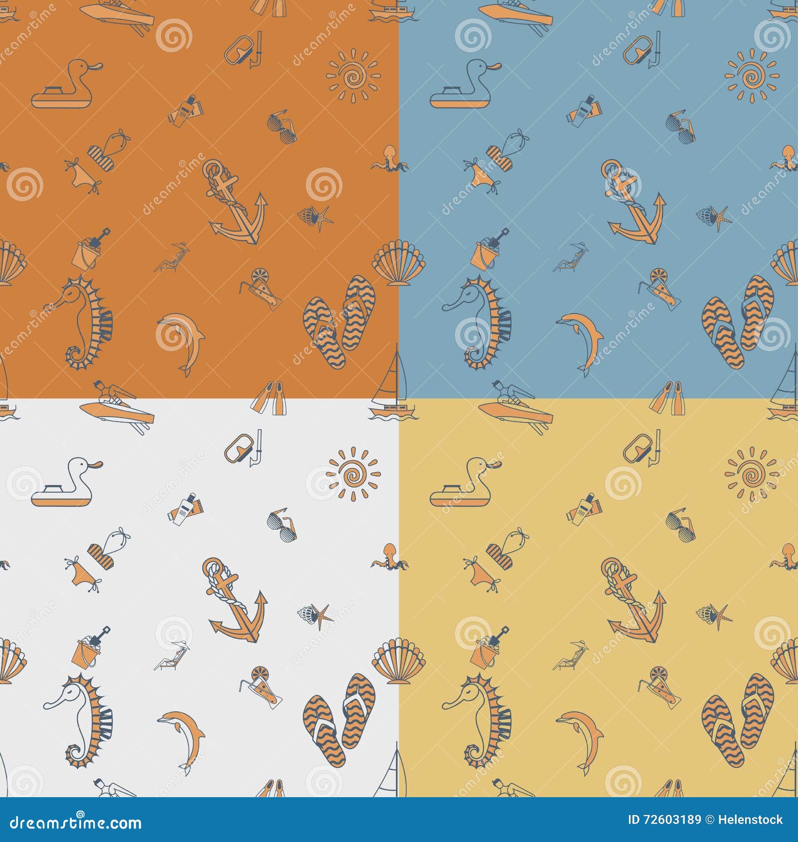 Four Background in Different Colors Stock Vector - Illustration of ...