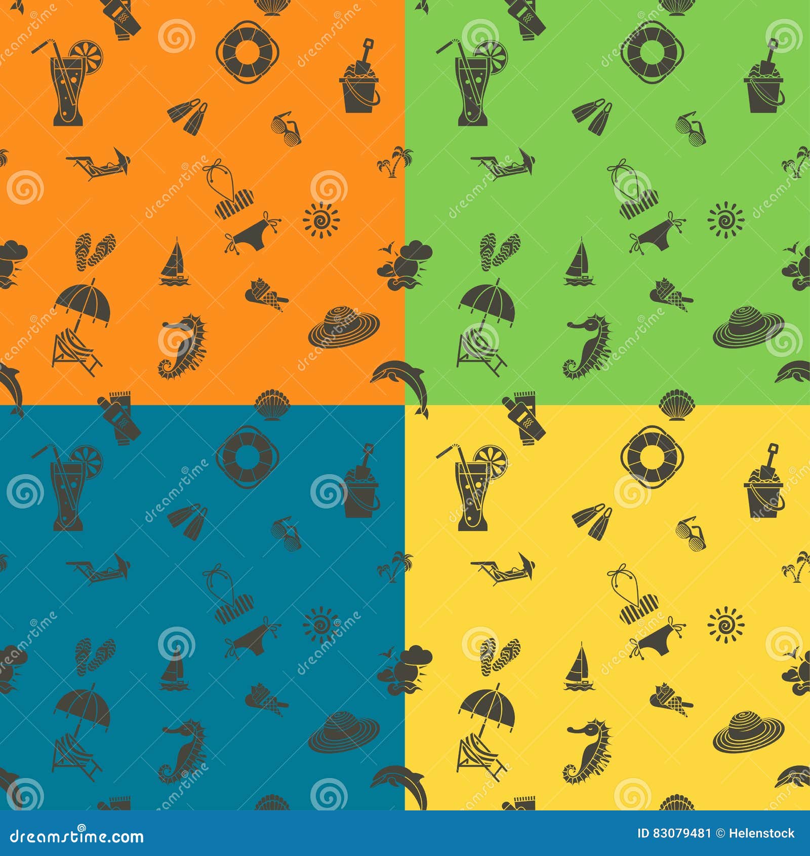 Four Background in Different Colors Stock Vector - Illustration of ...