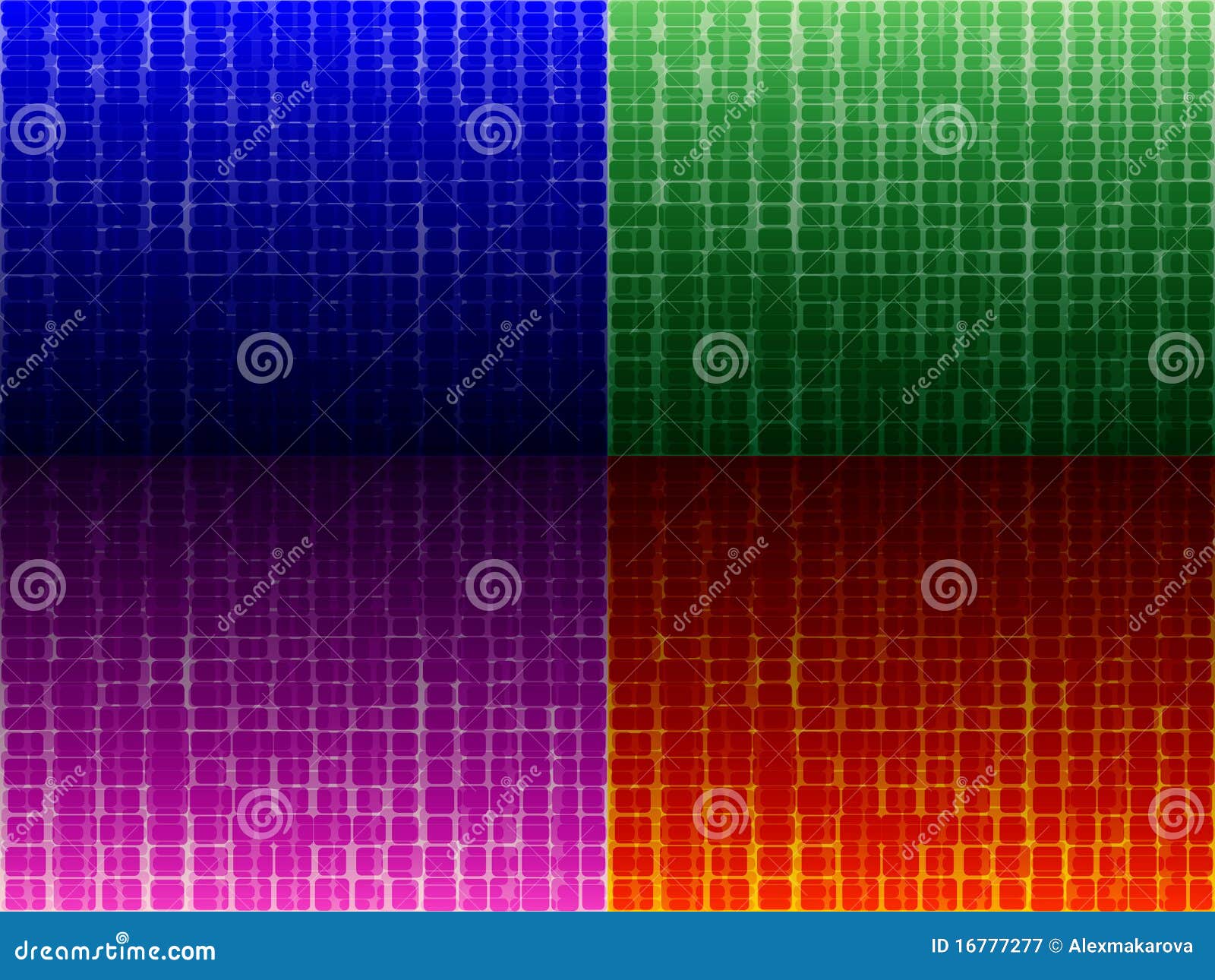 Four Backgrounds with Squares Stock Vector - Illustration of color ...