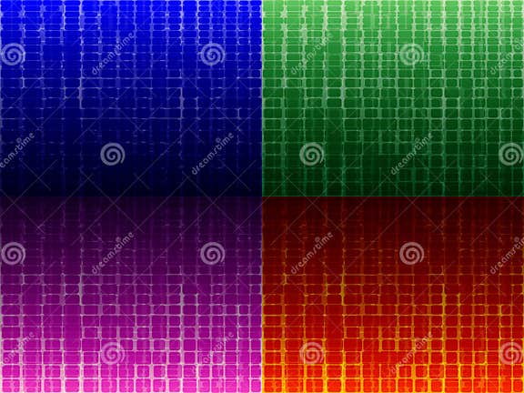 Four Backgrounds with Squares Stock Vector - Illustration of color ...