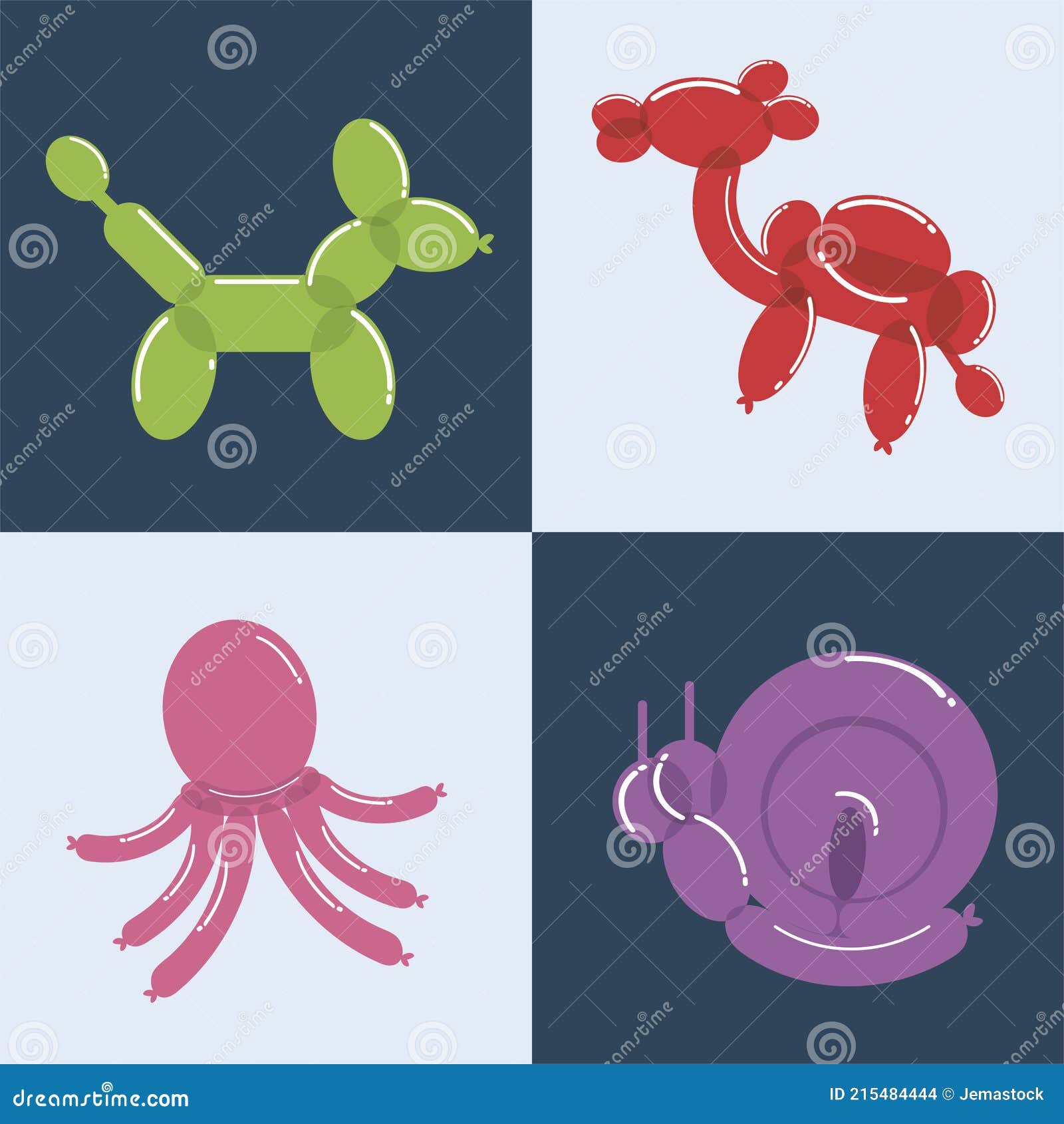 Four Balloons Animals Royalty-Free Stock Photography | CartoonDealer ...