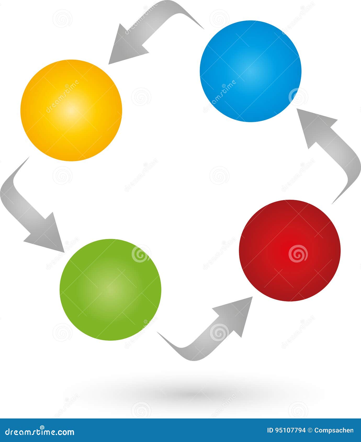 Four Balls and Arrows, Internet and it Services Logo Stock Vector ...