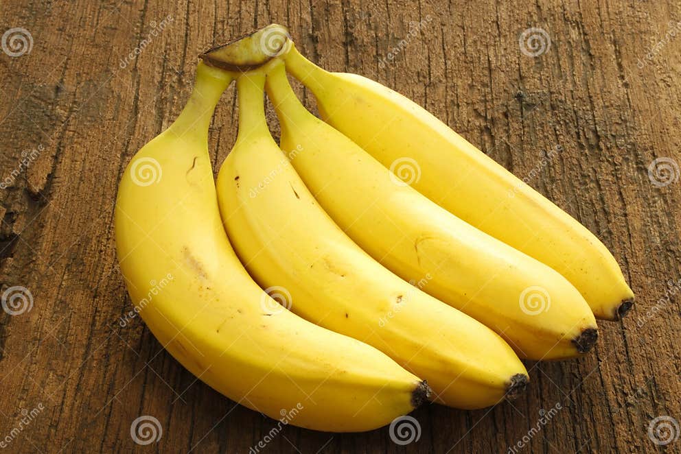 Four bananas stock photo. Image of foodstuffs, yellow - 16832176