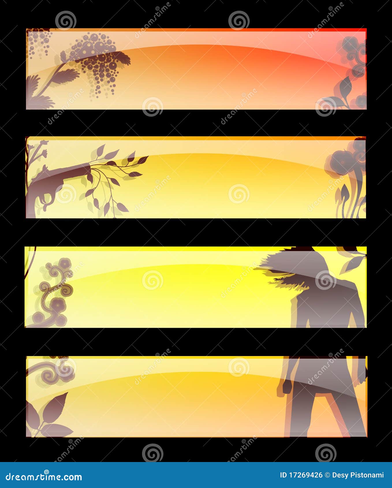 Four banner stock illustration. Illustration of business - 17269426