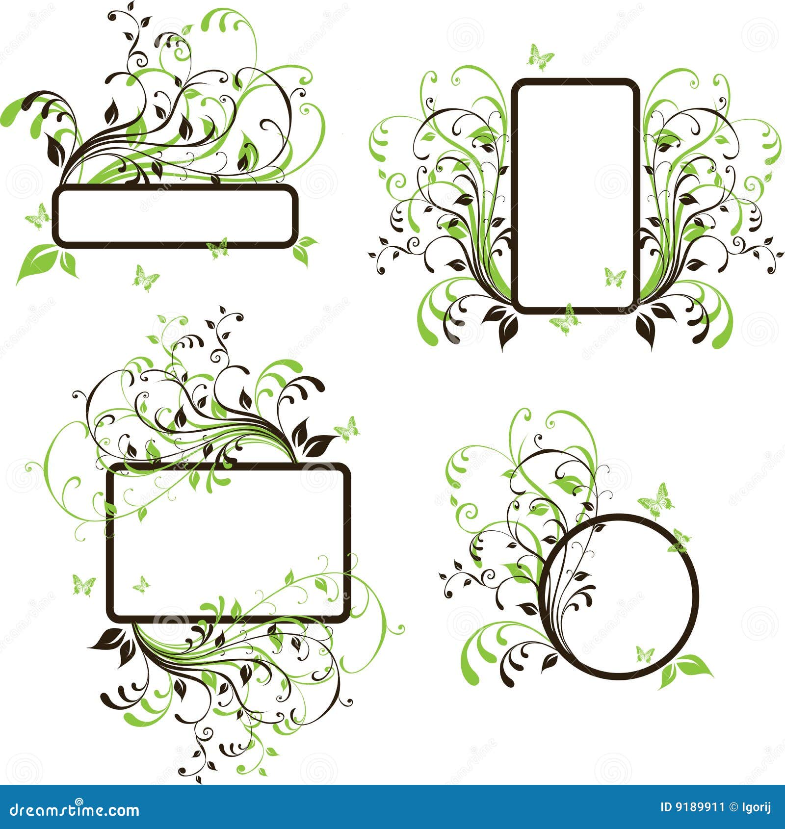 Four Banner Set stock vector. Illustration of idea, frame - 9189911