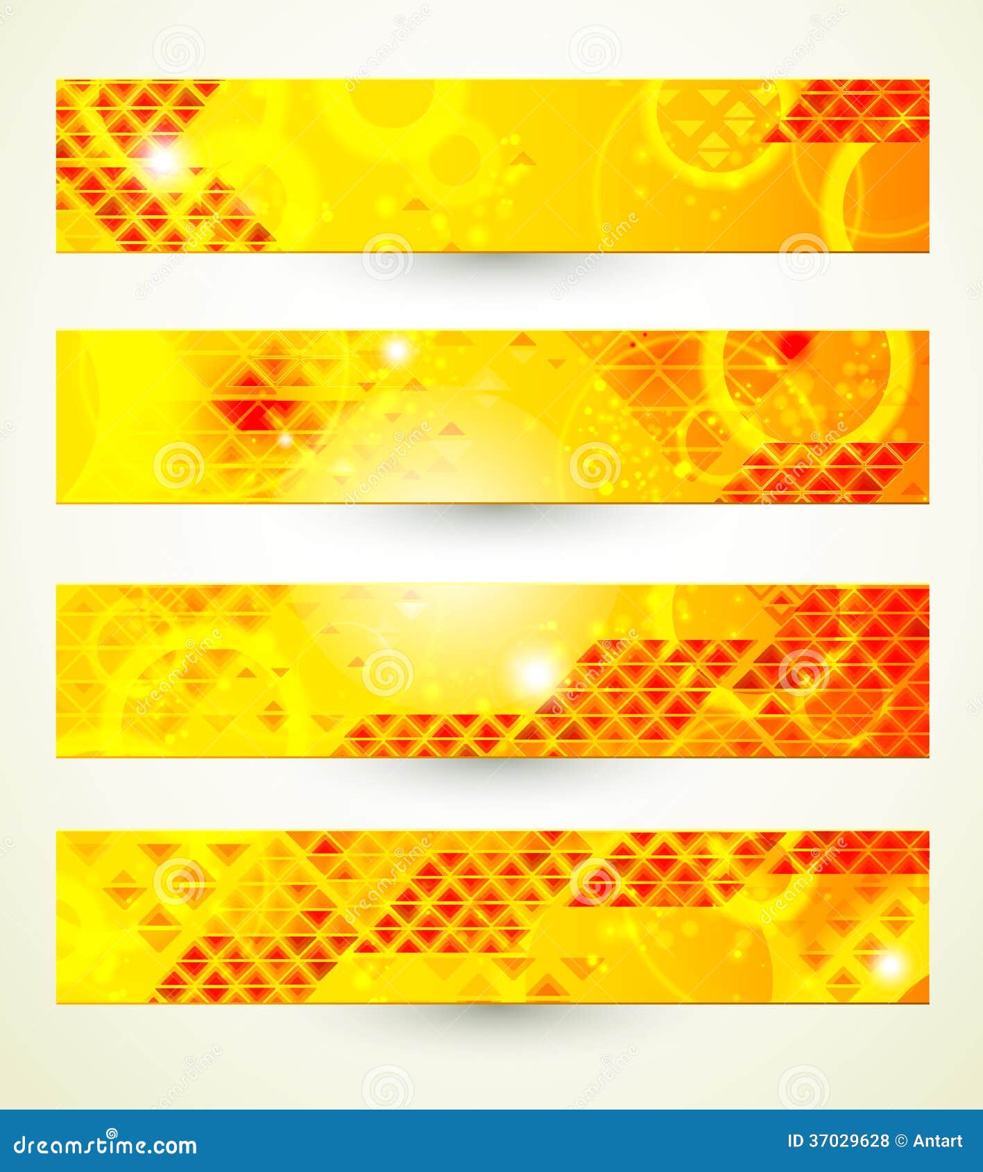 Four Banners Arranged In A Row With Circles And Glassmorphism Effect ...