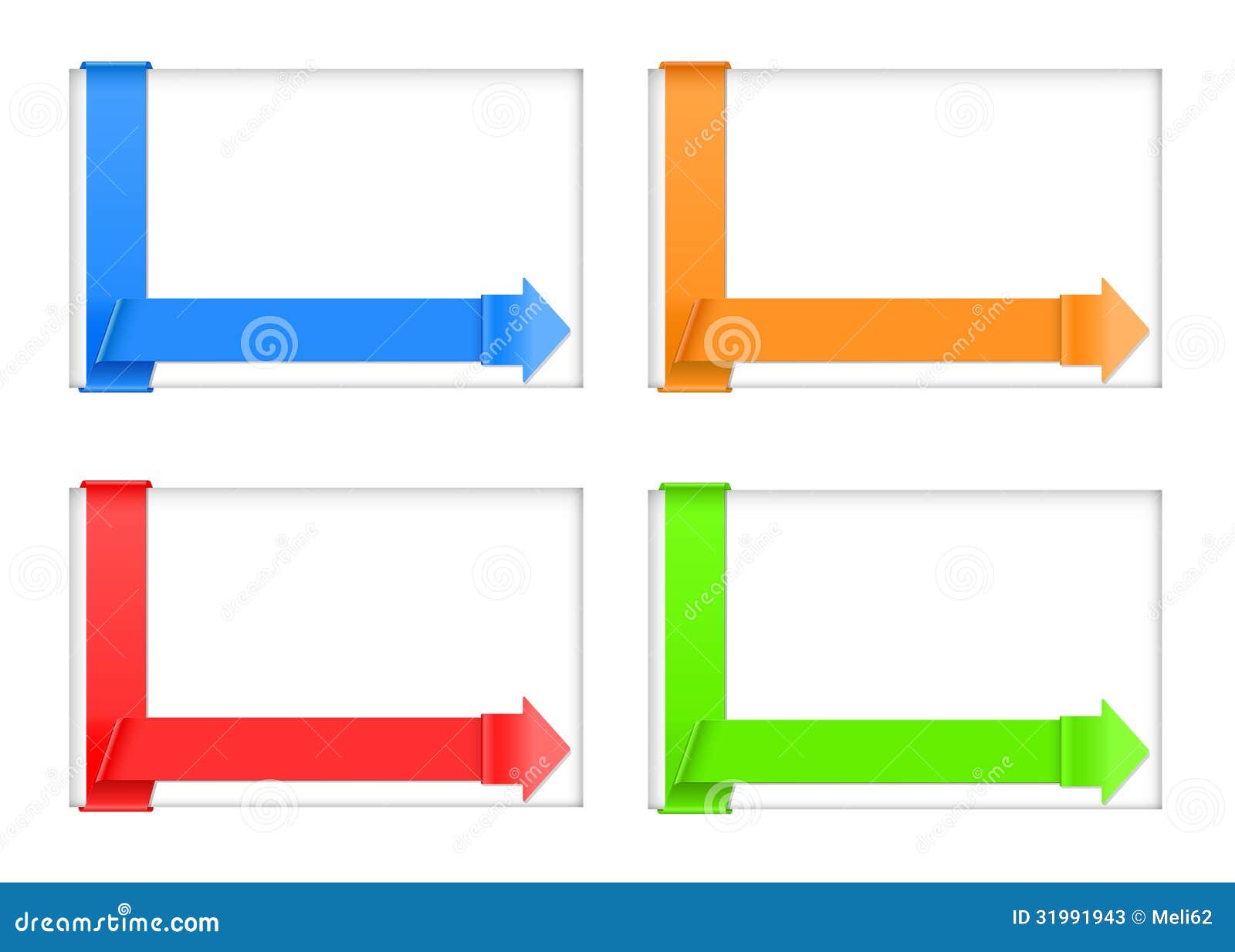 Four banners stock vector. Illustration of painting, four - 31991943