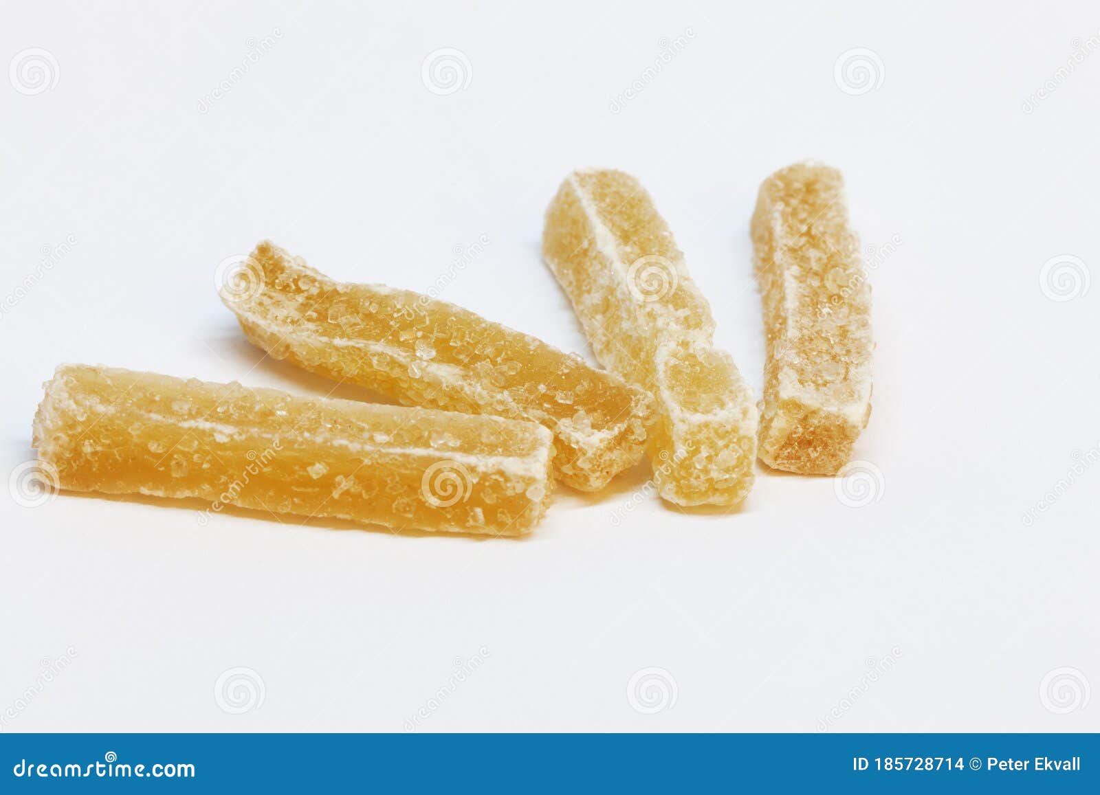 Four Bars of Ginger on White Background Stock Photo - Image of fresh ...