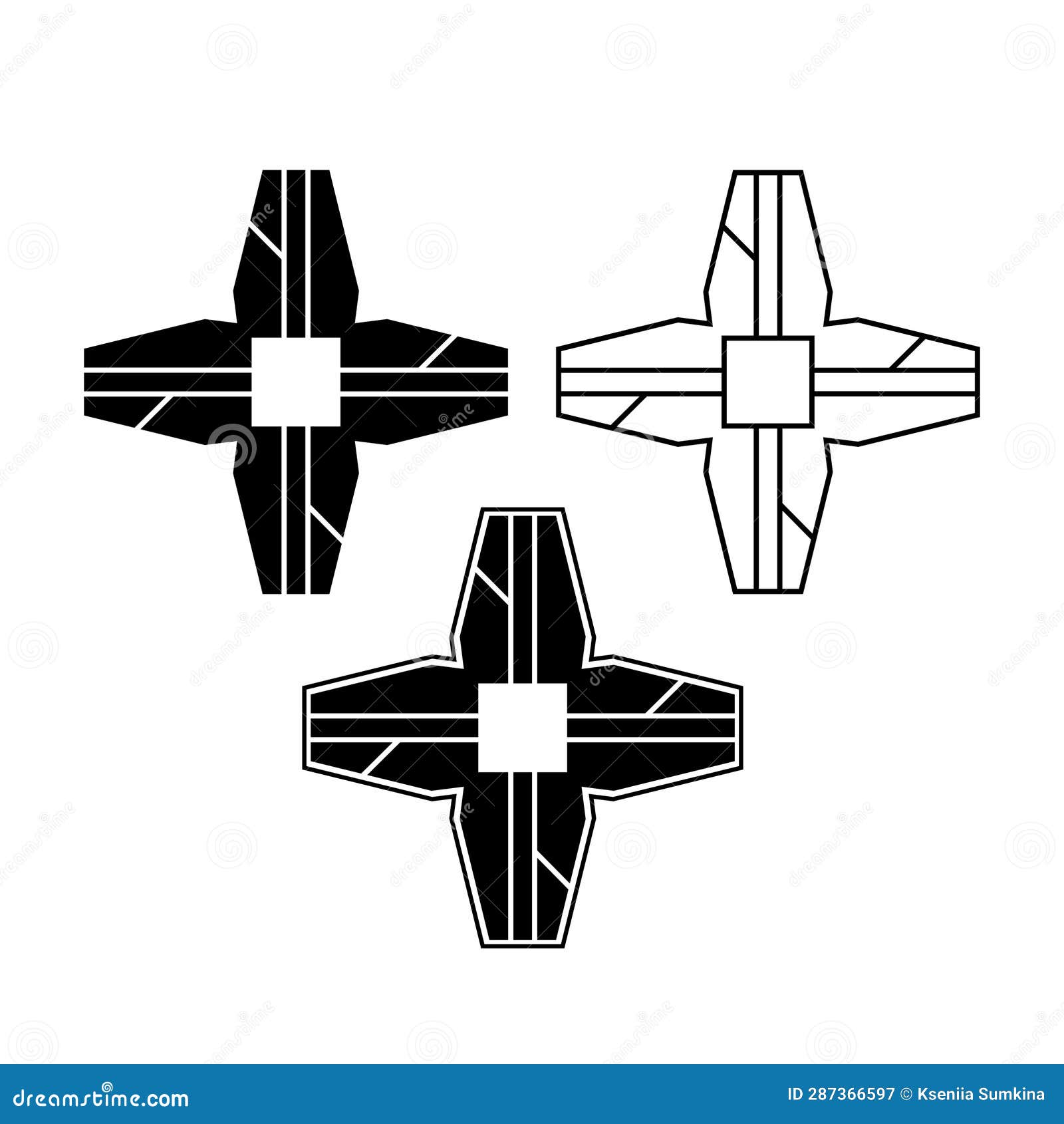 Four Beam Star Shape Logo. Abstract Vector Sign Stock Illustration ...