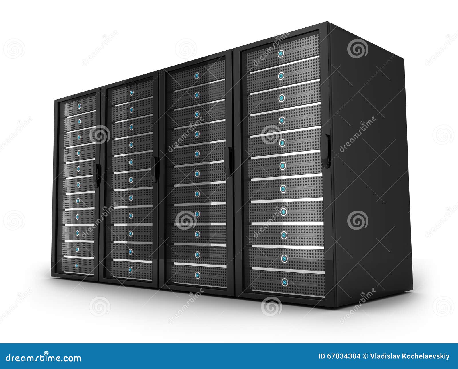 Four big server stock illustration. Illustration of performance - 67834304