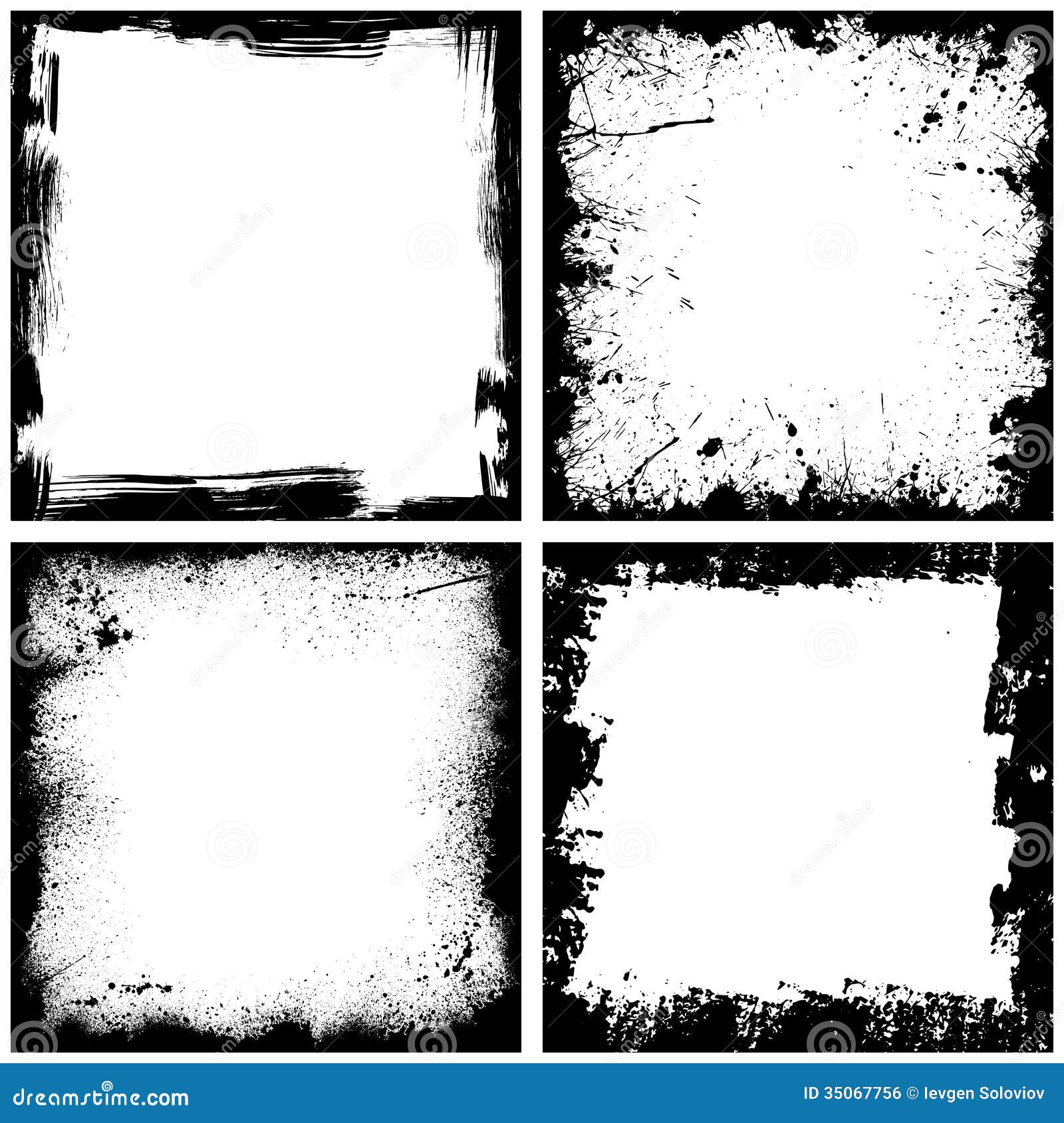 Four black frames stock vector. Illustration of rough - 35067756 Four black frames stock vector. Illustration of rough - 35067756