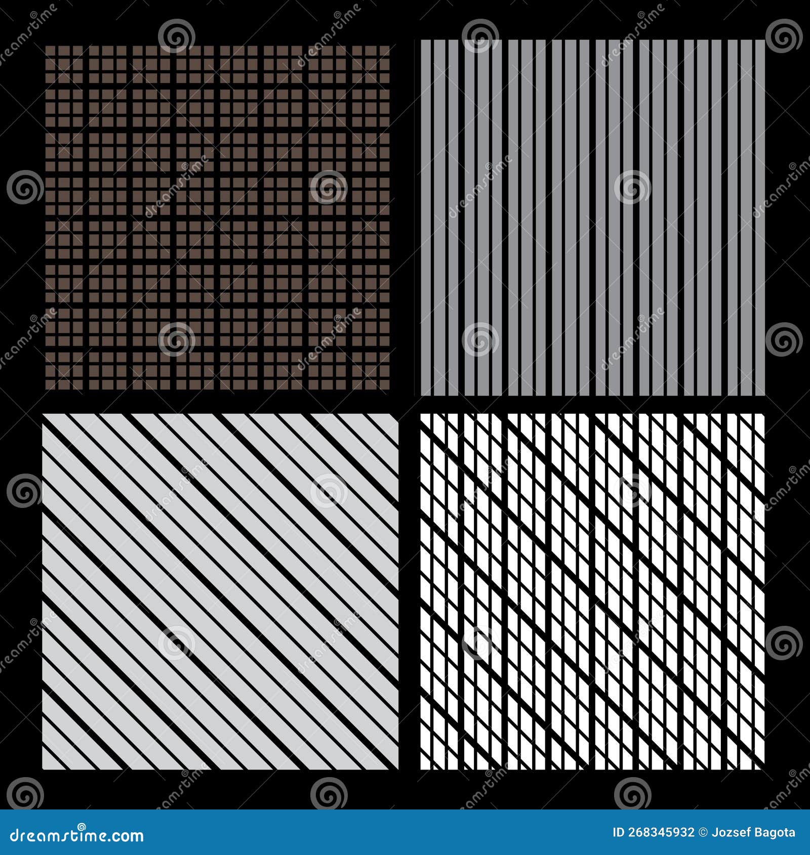 Four Black Grid Abstract Backgrounds Stock Vector - Illustration of ...