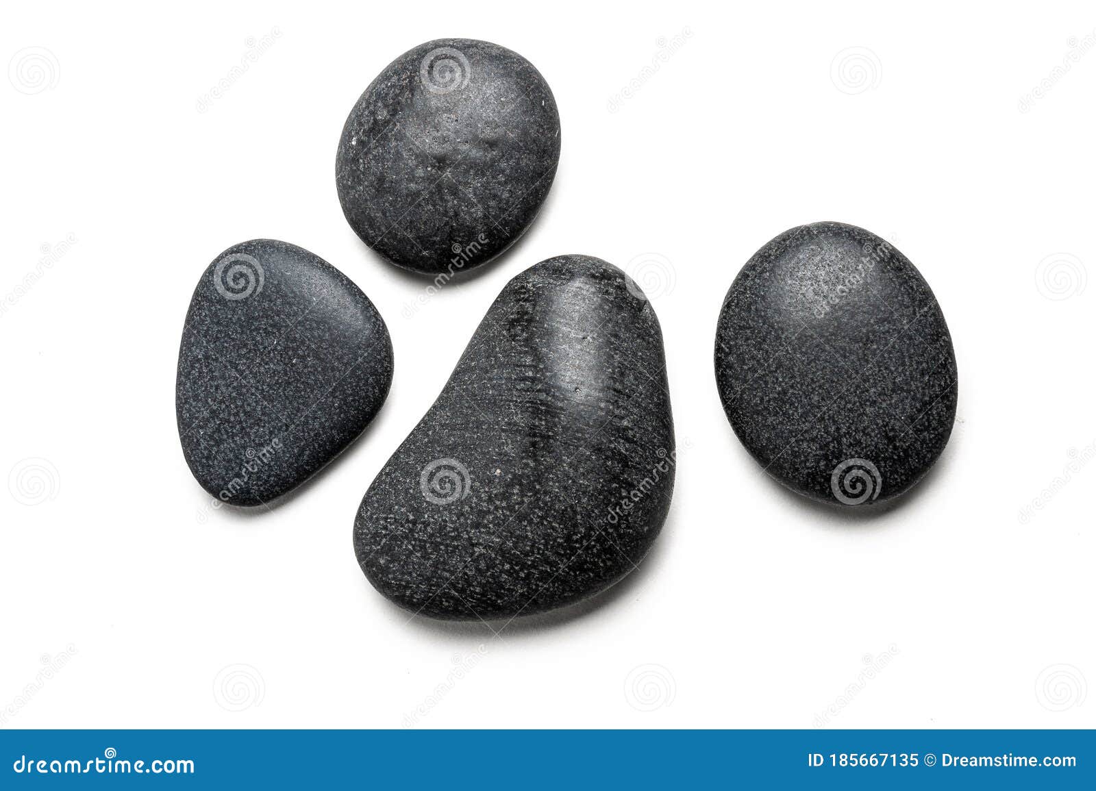 Four black pebbles stock image. Image of nature, four - 185667135