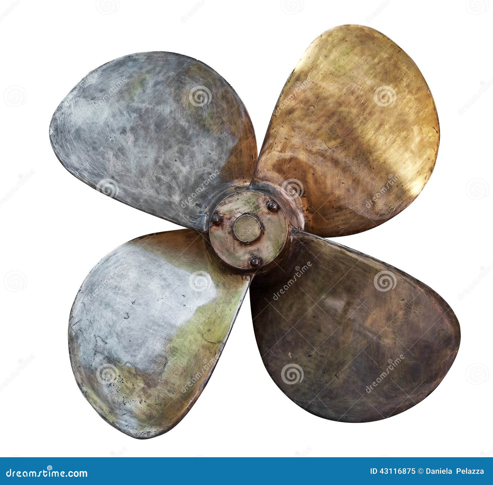 Four bladed boat propeller stock image. Image of metal - 43116875