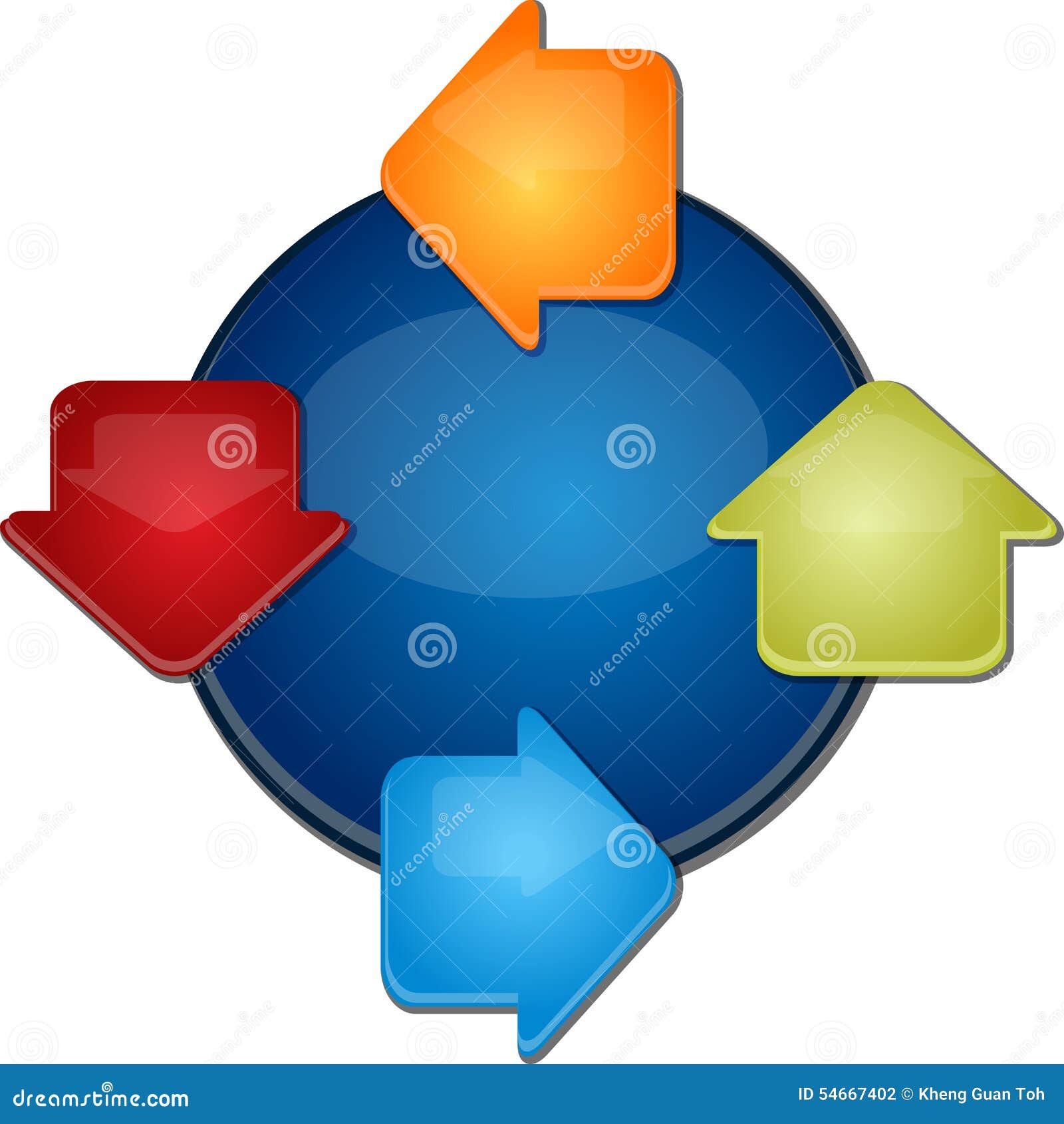 Four Blank Cycle Business Diagram Illustration | CartoonDealer.com ...