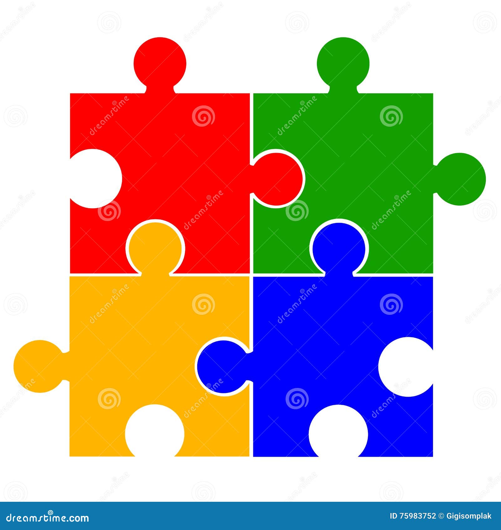 Four Blank Puzzles for Your Infographic Stock Vector - Illustration of ...
