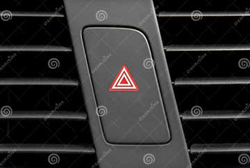 Four Blinking Light Indicator Button Inside Modern Luxury Car Stock ...