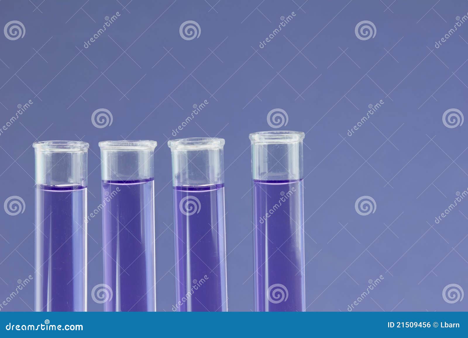 Four Blue Test Tube Closeup Stock Photo - Image of glass, closeup: 21509456
