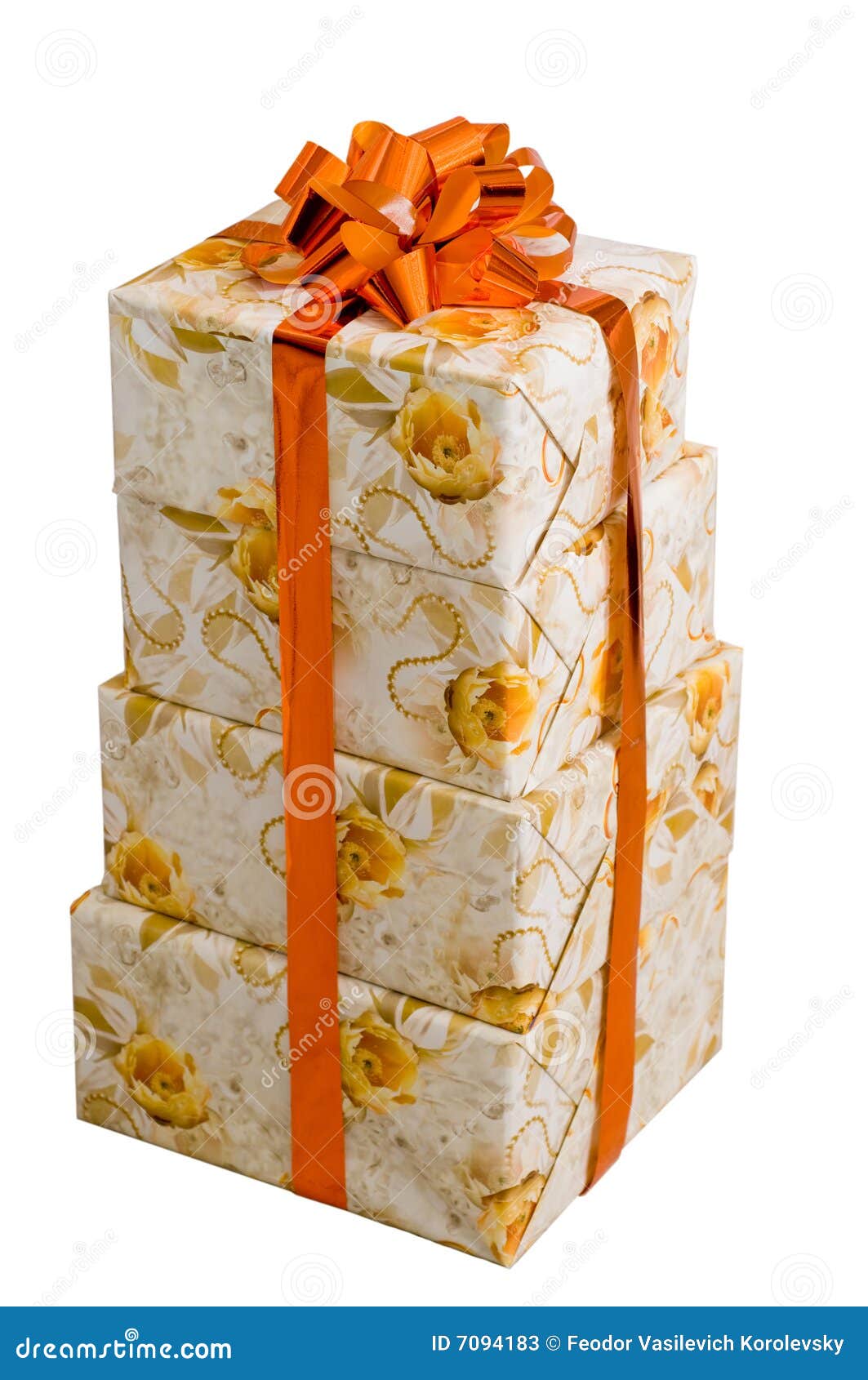 Four Boxes of Beautiful Gifts. Stock Image - Image of christmas ...