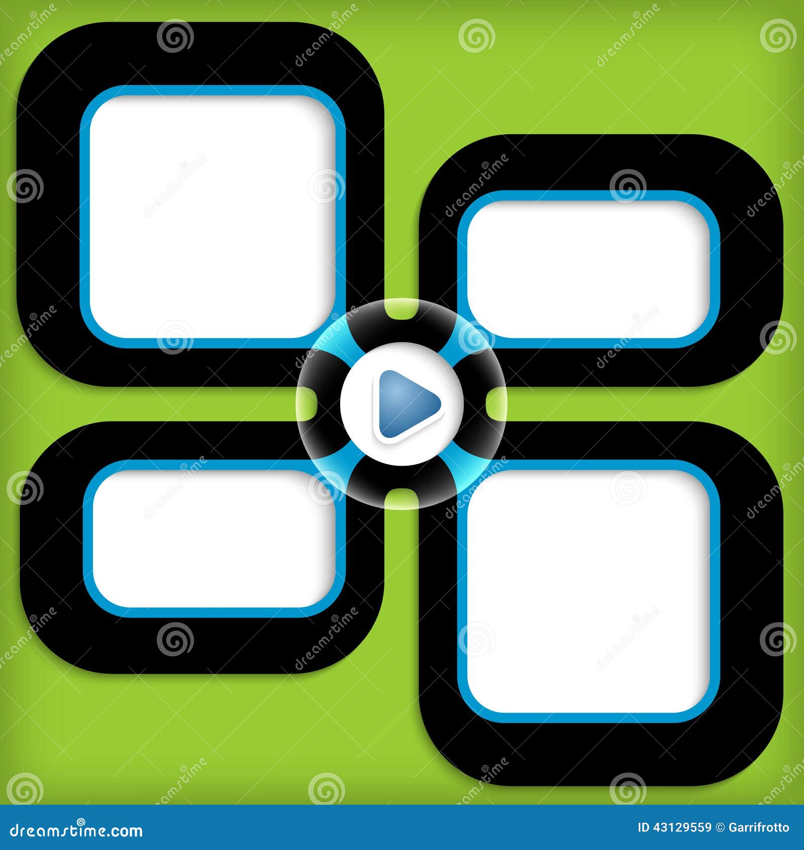 Four boxes stock vector. Illustration of linked, entering - 43129559