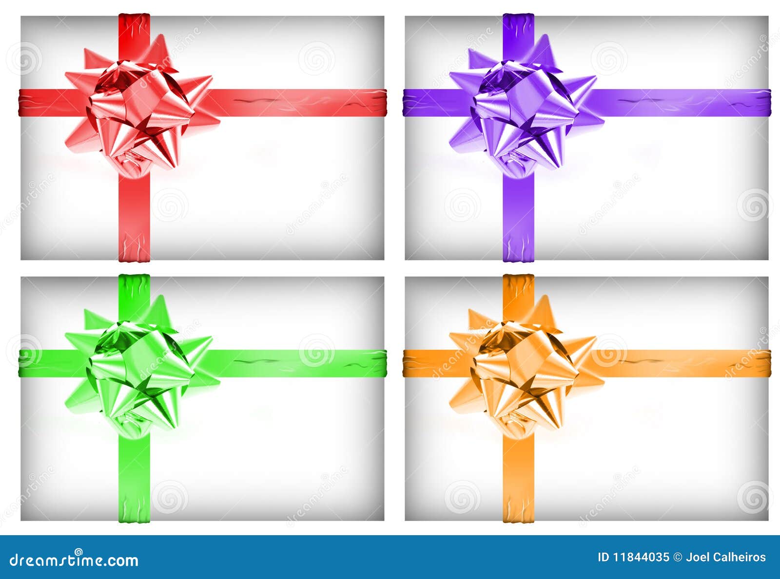 Four boxes with ribbon stock image. Image of concept - 11844035