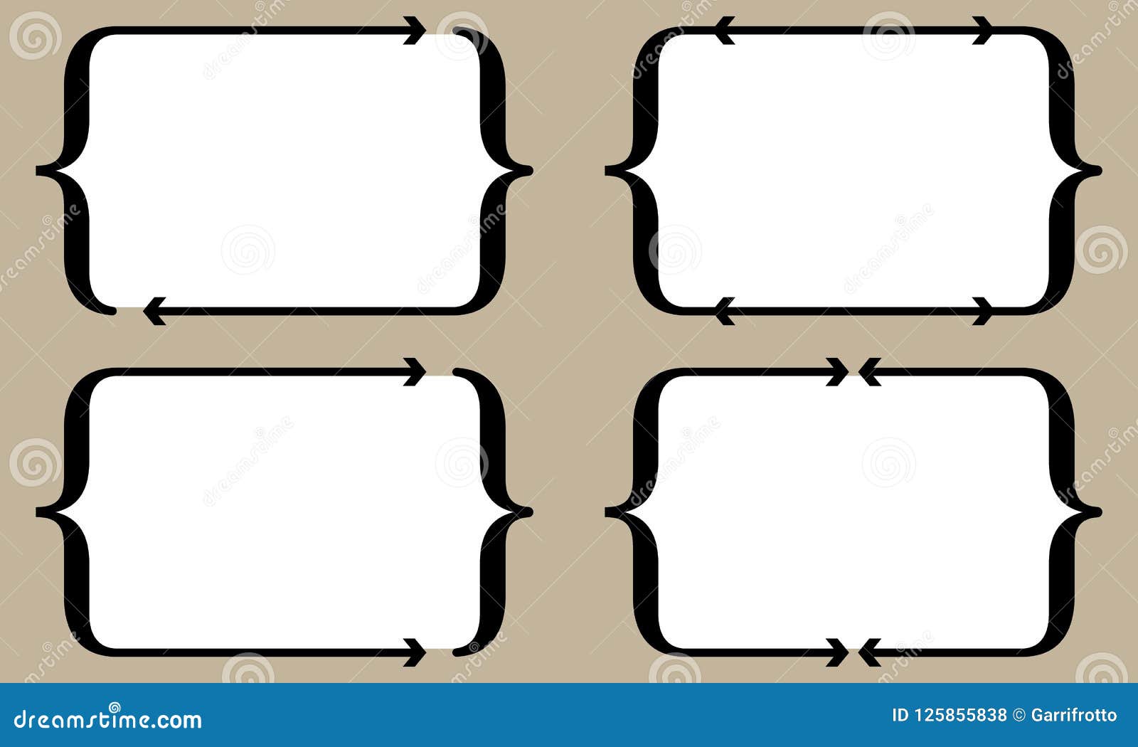 Four Brackets with Arrows for Fill Your Text Stock Vector ...