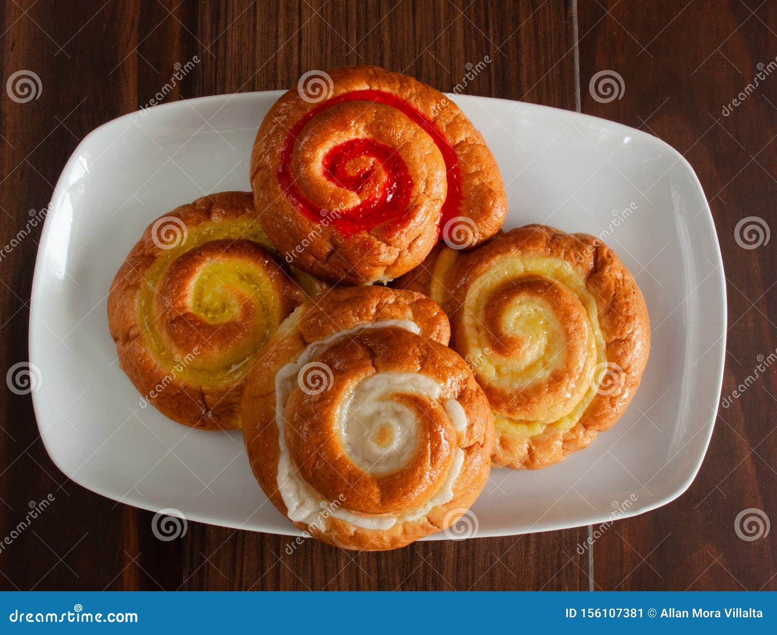 Four bread roll stock image. Image of homemade, home - 156107381