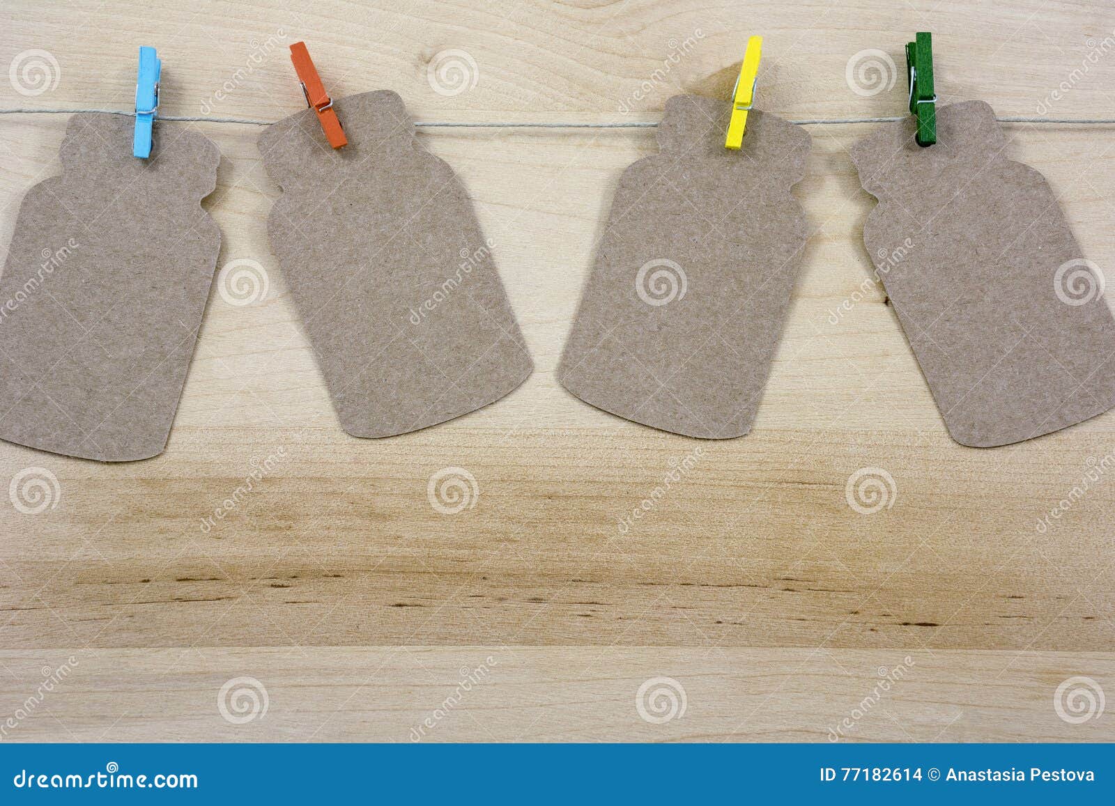 Four Bright Colorful Clothespins Rope Notes Stock Photos - Free ...