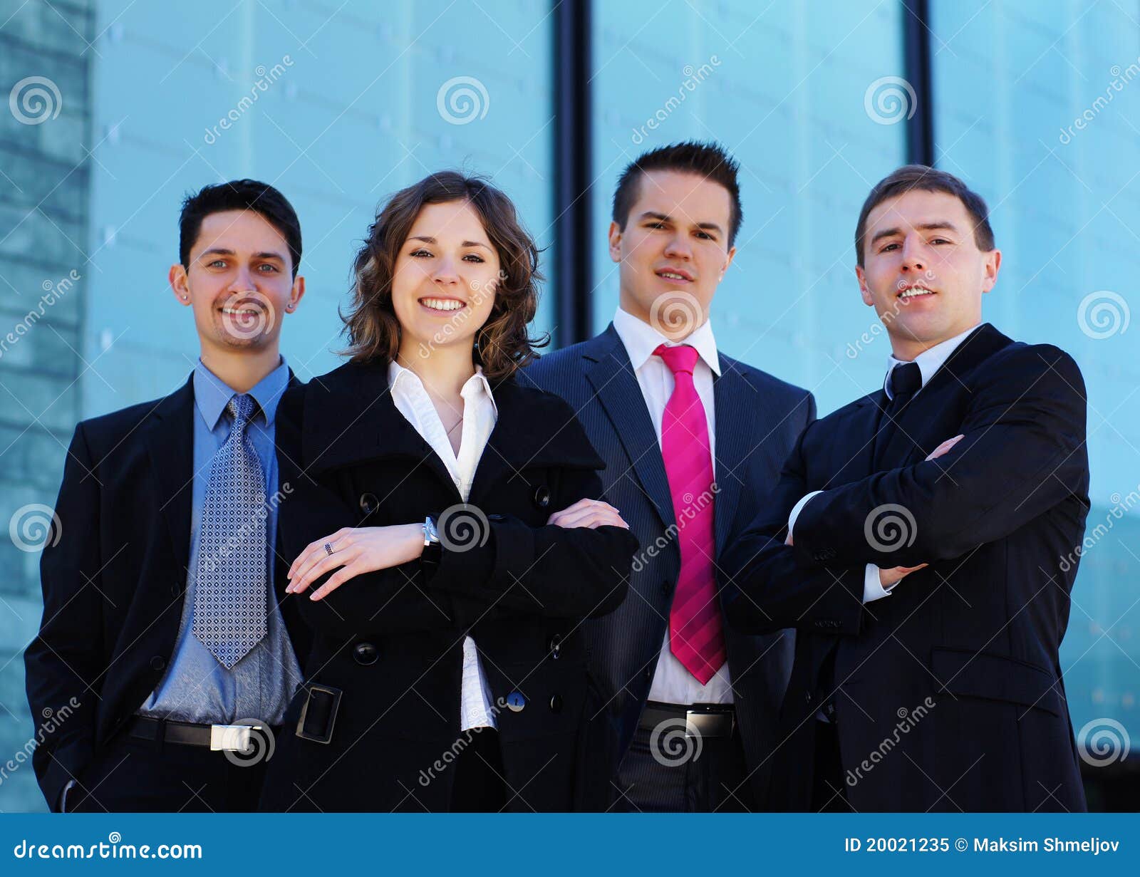 Four Brunette Business Persons in Formal Clothes Stock Image - Image of ...