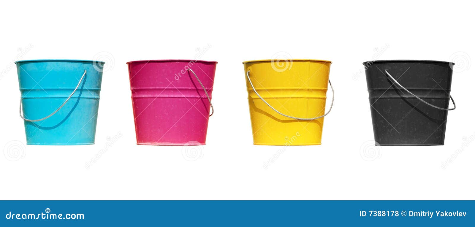 Four Buckets of Different Colors Stock Photo - Image of magenta, cyan ... Four Buckets of Different Colors Stock Photo - Image of magenta, cyan ...