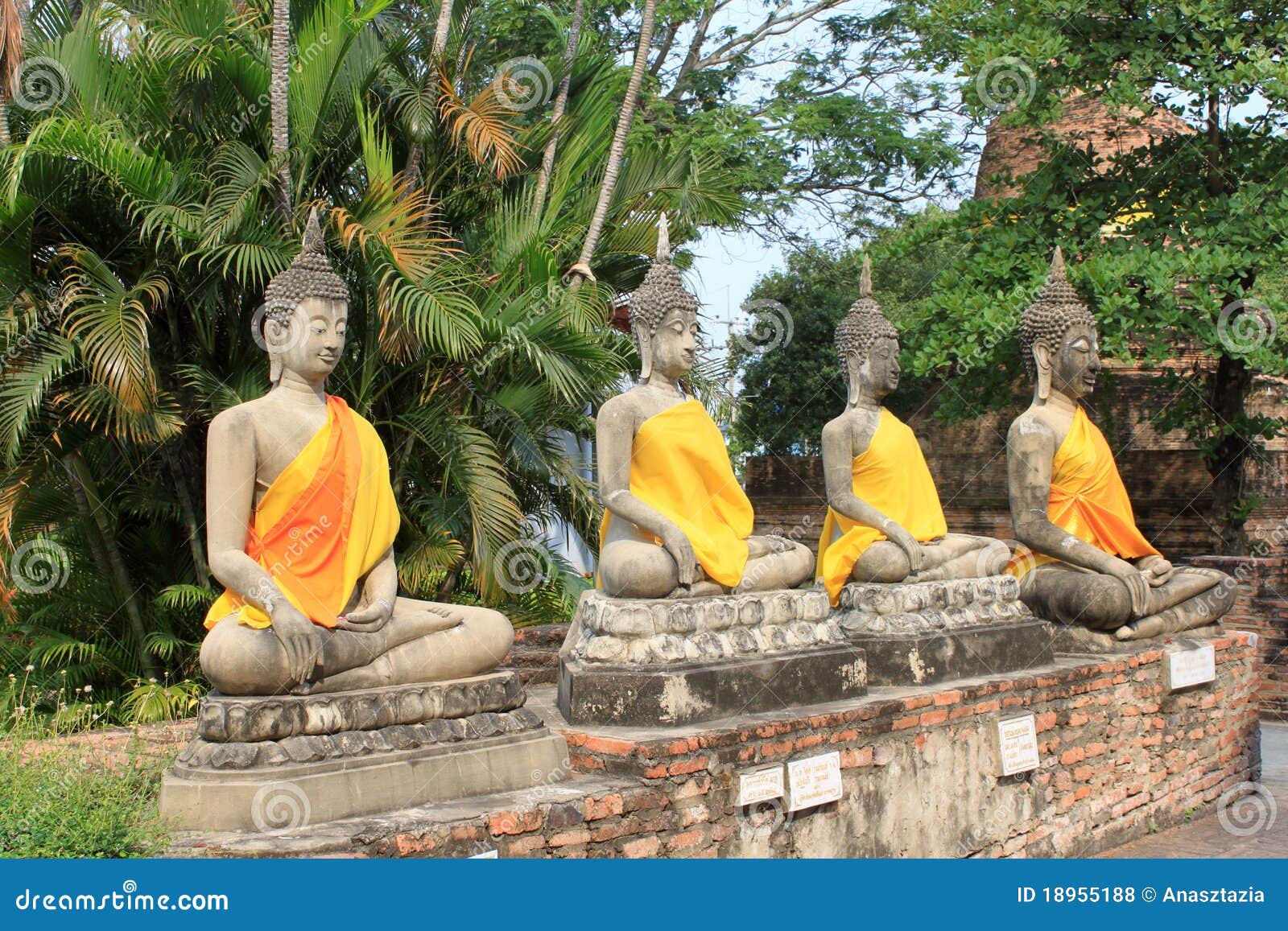 Four Buddha images stock photo. Image of religious, asia - 18955188