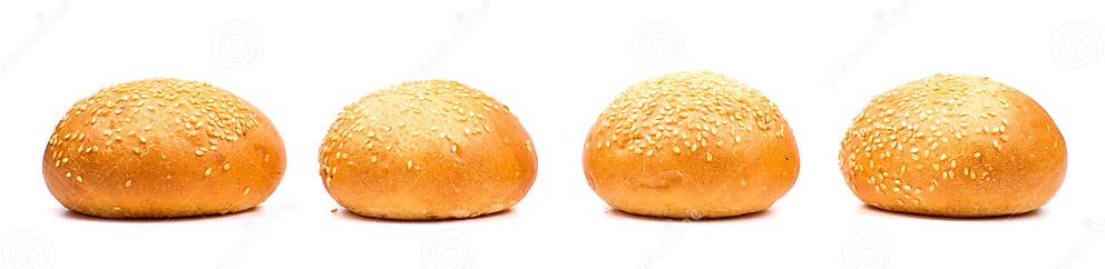 Four buns stock photo. Image of line, roll, meal, group - 18164830